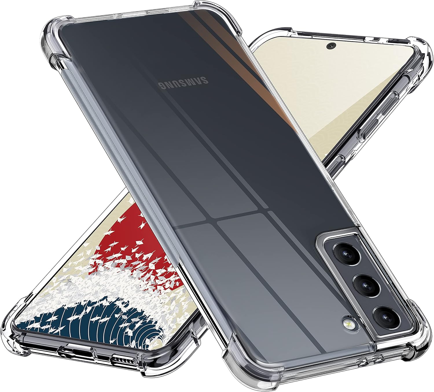 Amazon.com: ONES Crystal Clear Case for Samsung Galaxy S22, Shockproof ...