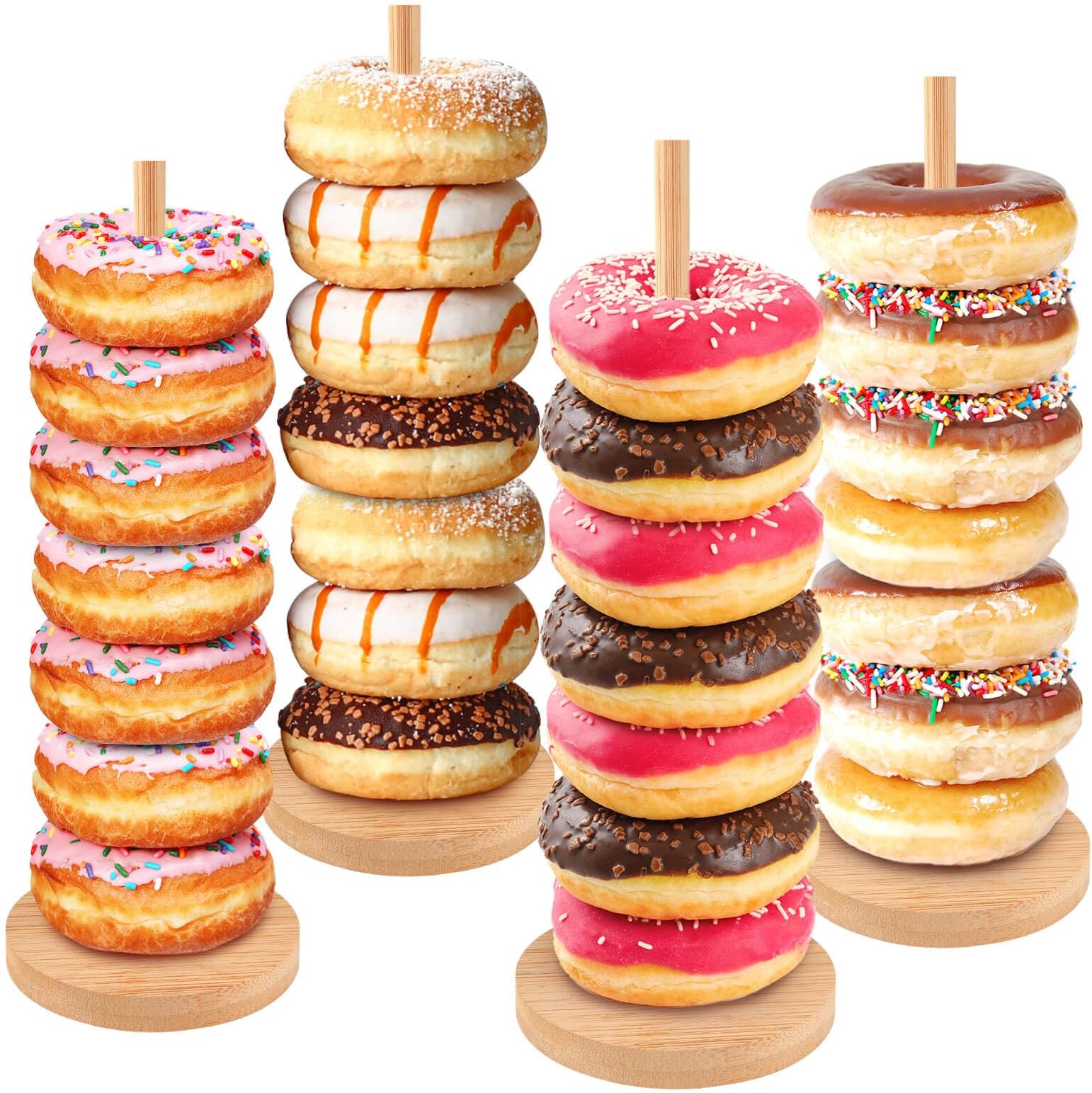 Amazon.com: Donut Stand Bagel Holders for Party, 3 PCS Donut Tower ...