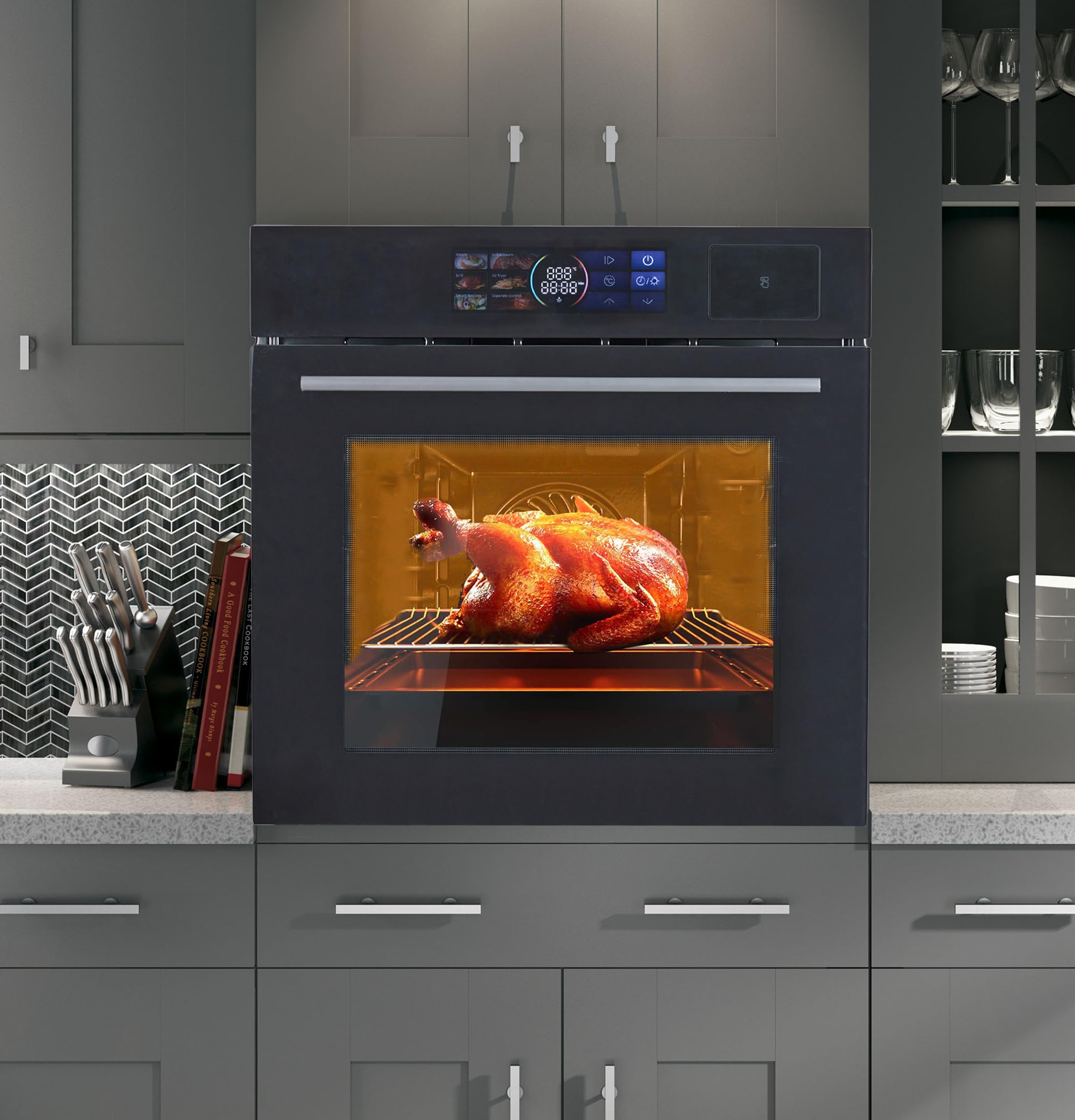 Horno Para Pan Wall Ovens Empava 24" Electric Convection Single Wall ...