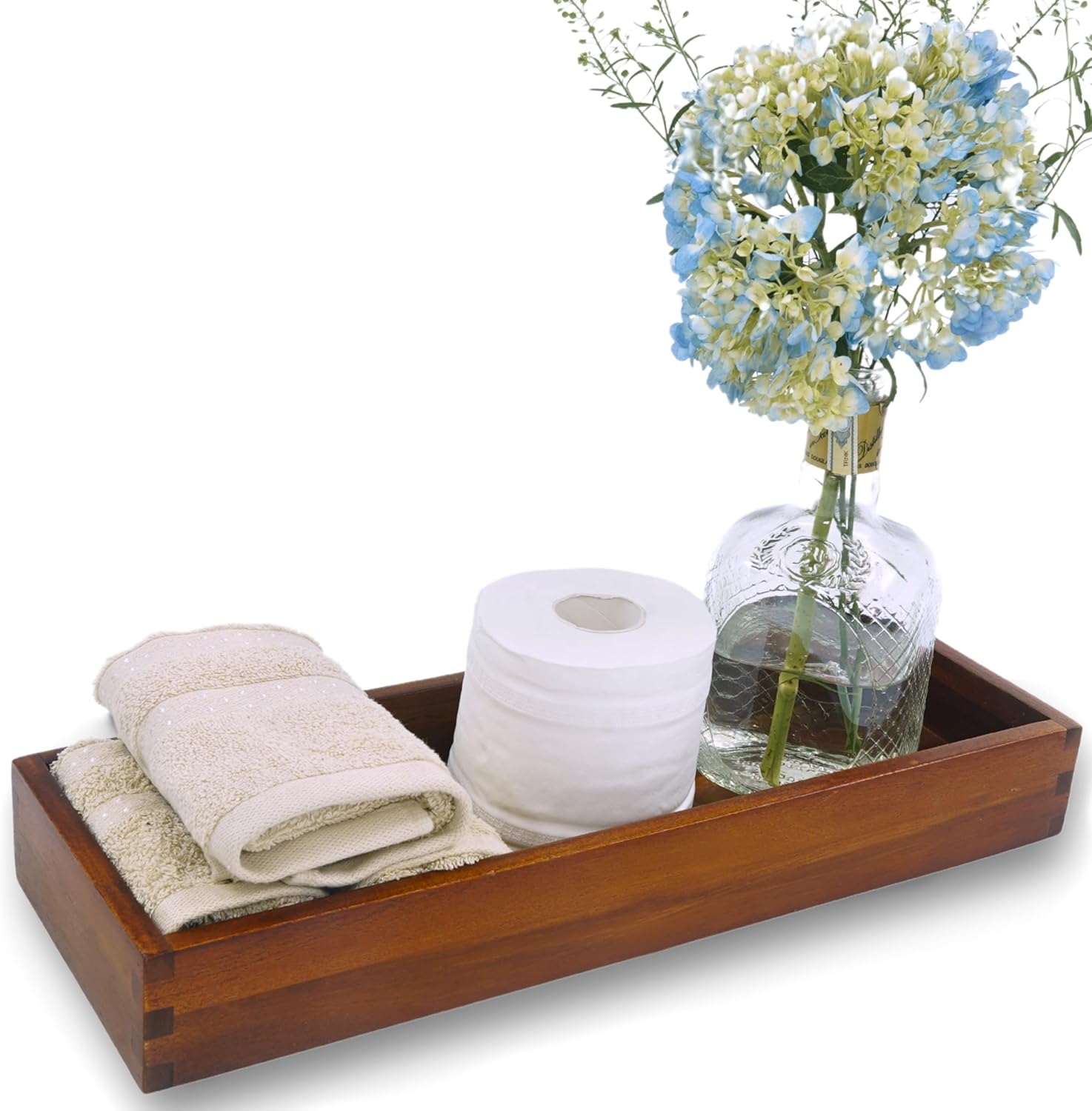 Amazon.com: KOLWOVEN Bathroom Tray, Toilet Tank Topper Paper Storage ...