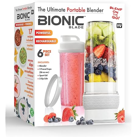 Amazon.com: Bionic Blade Personal Blender 490mL, Cordless, Rechargeable ...