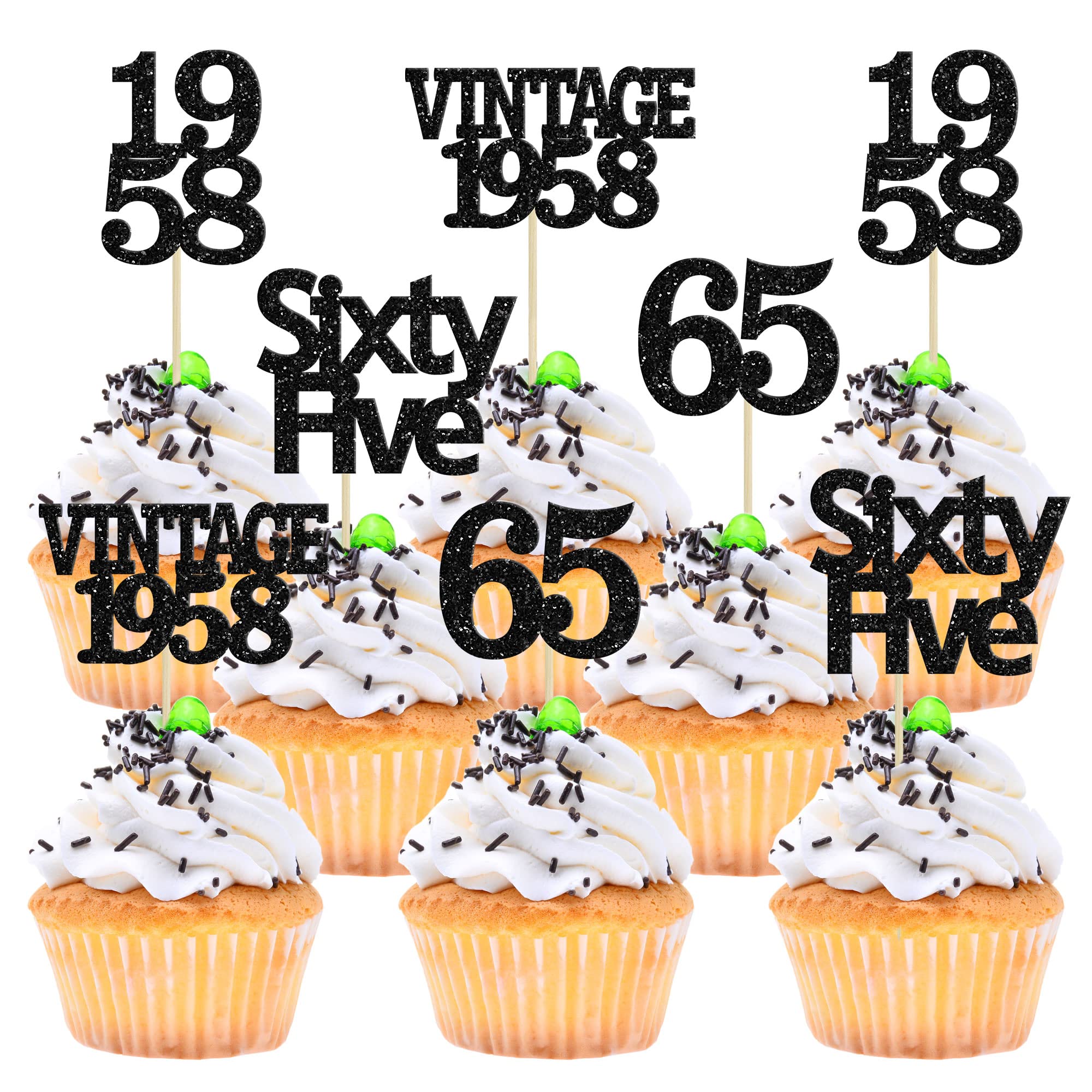 Vintage Wedding Cupcake Toppers