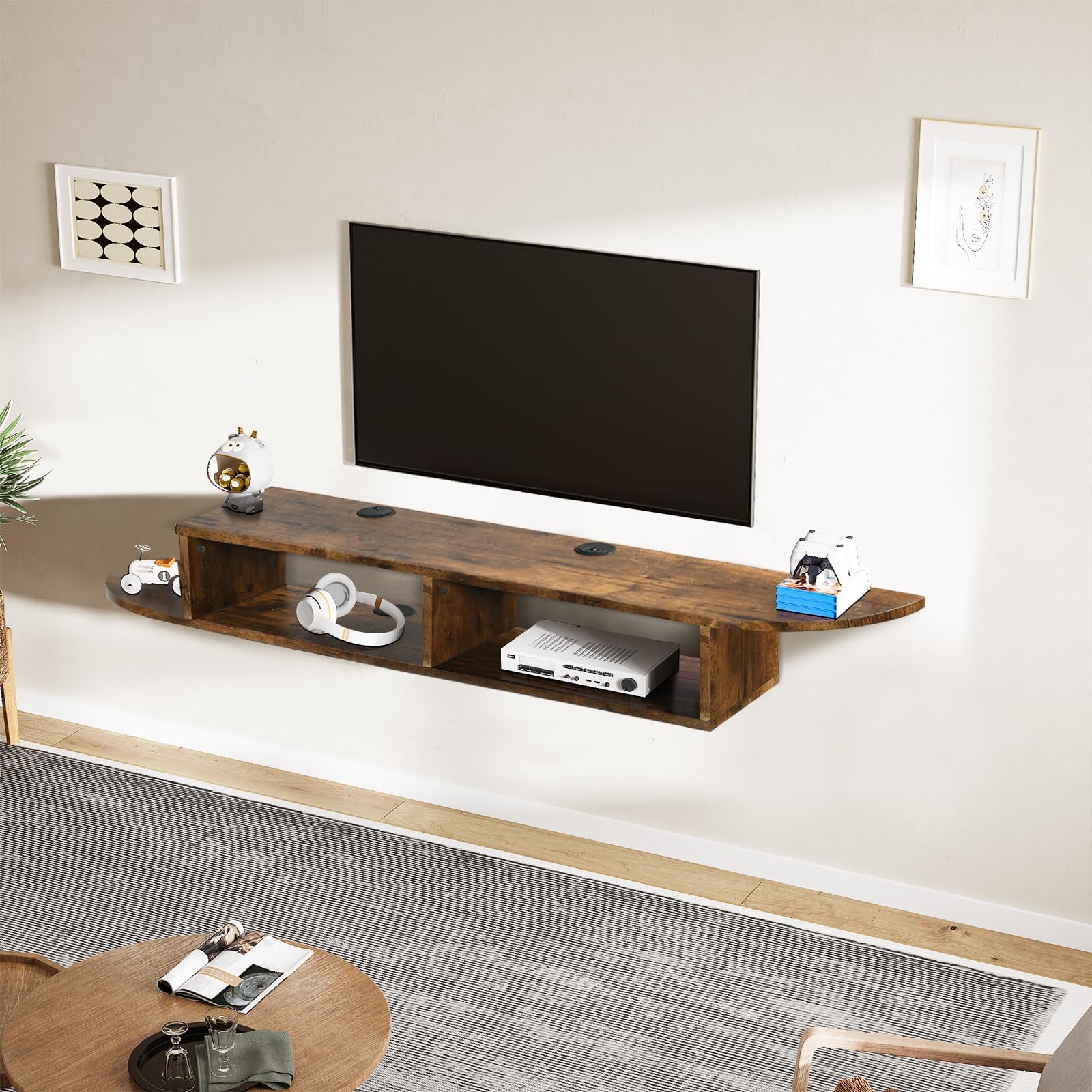 Amazon.com: 4 EVER WINNER Floating TV Stand, 55" Floating TV Shelf with ...