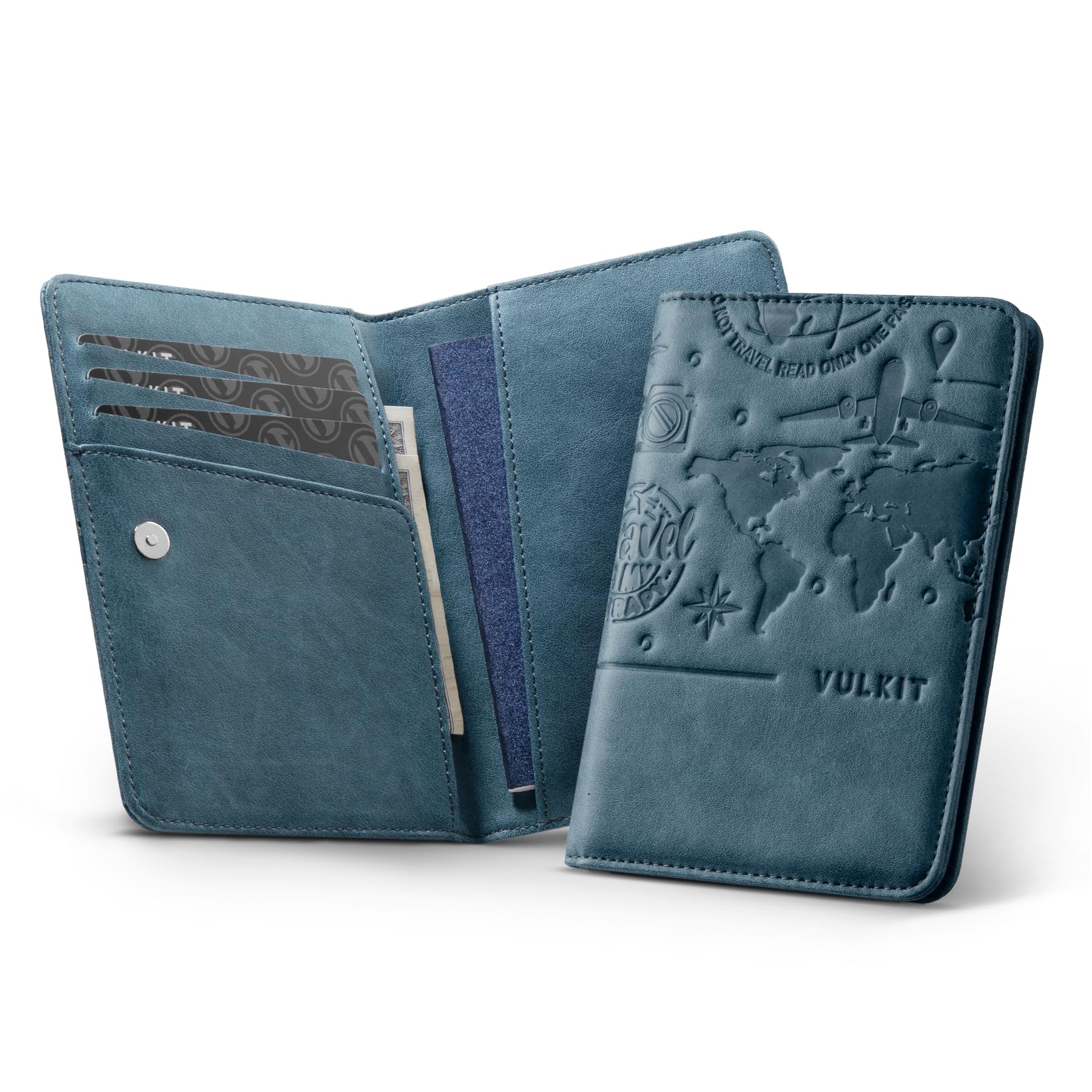 Amazon.com | VULKIT Passport Holder Magnetic Closure RFID Blocking ...