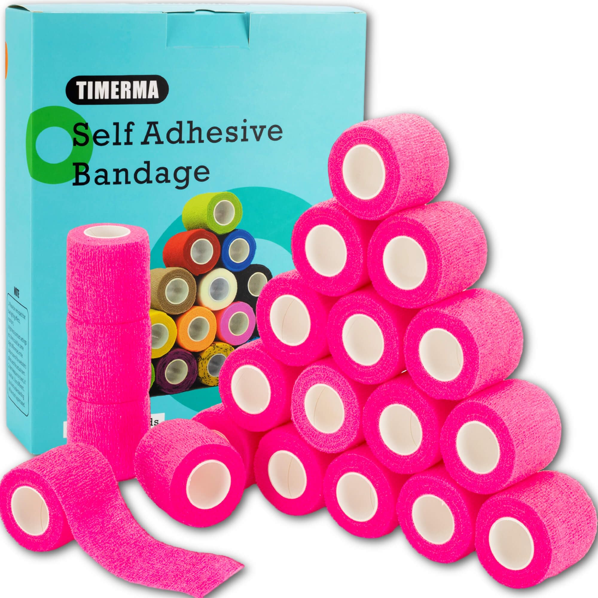 Amazon.com: timerma 20 Rolls Self Adhesive Bandage Wrap Elastic ...