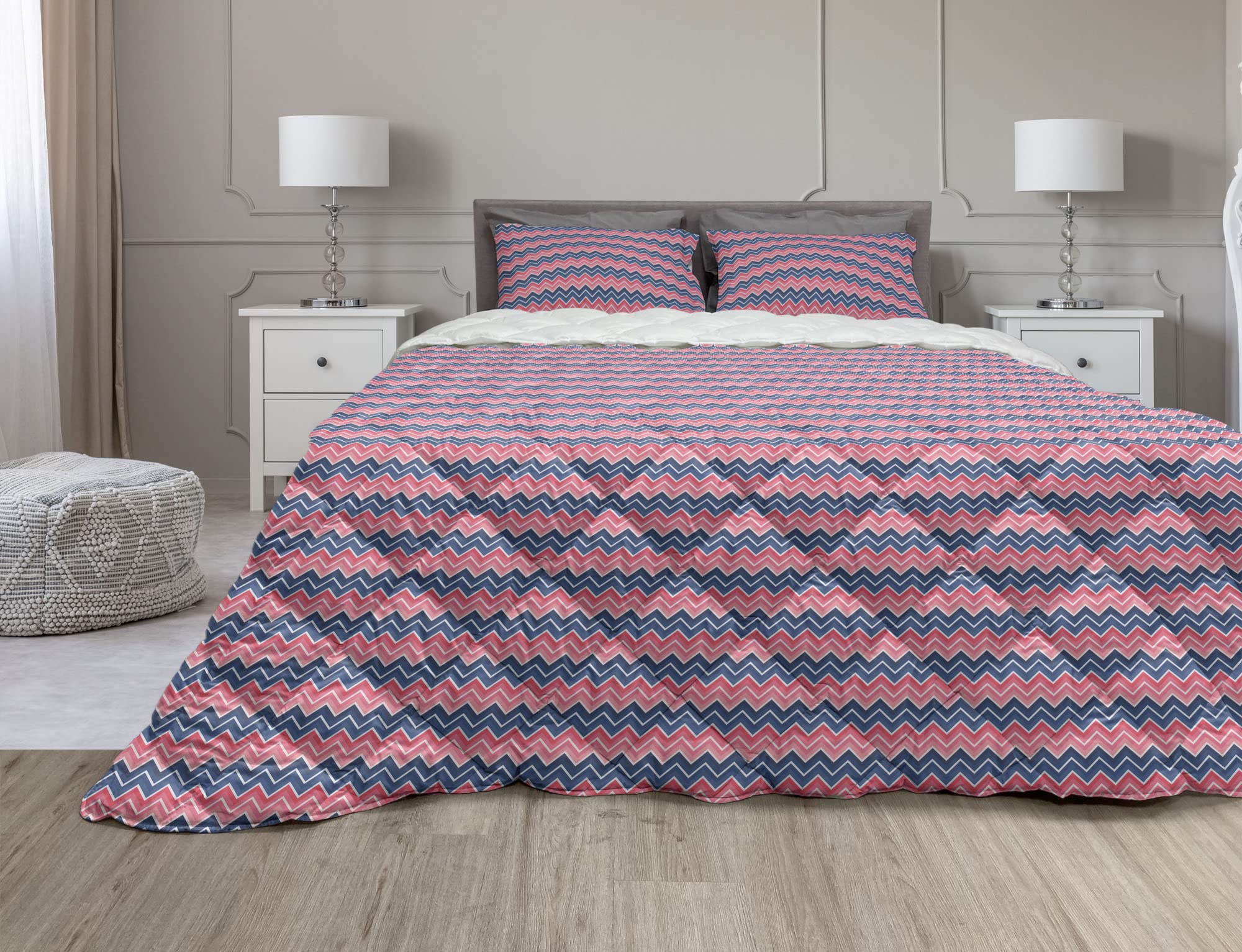 Navy Blue Chevron Bedding
