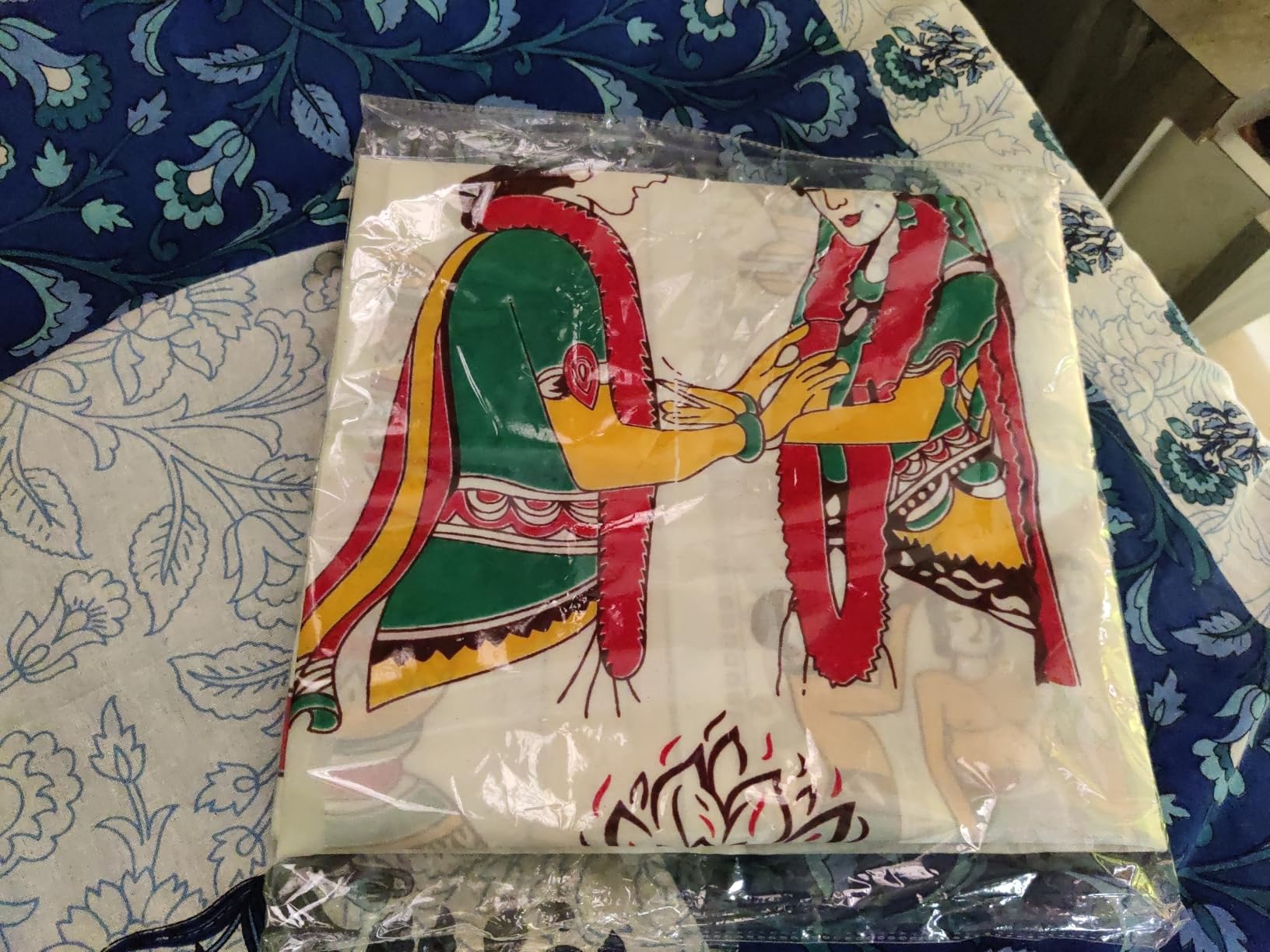 Bhavyam antarpat wedding cloth held in front of groom Bride,cotton ...