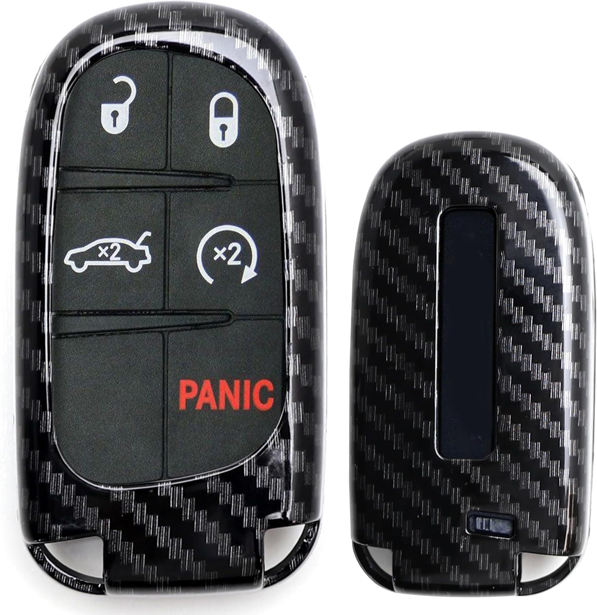 Amazon.com: iJDMTOY Glossy Black Carbon Fiber Pattern Key Fob Shell ...