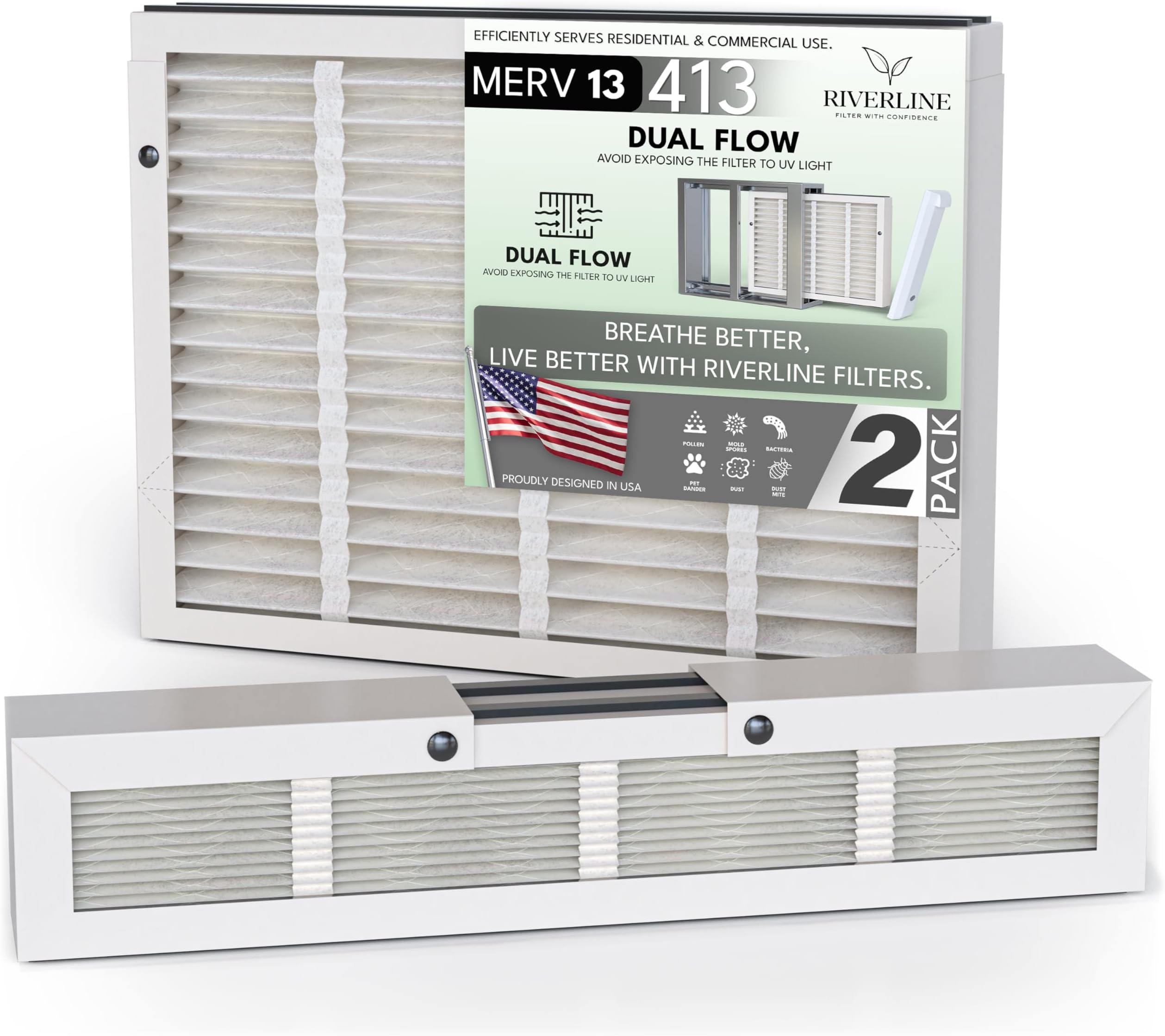 Amazon.com: 2-Pack Riverline Filter Replacement for AprilAire 410 Whole ...