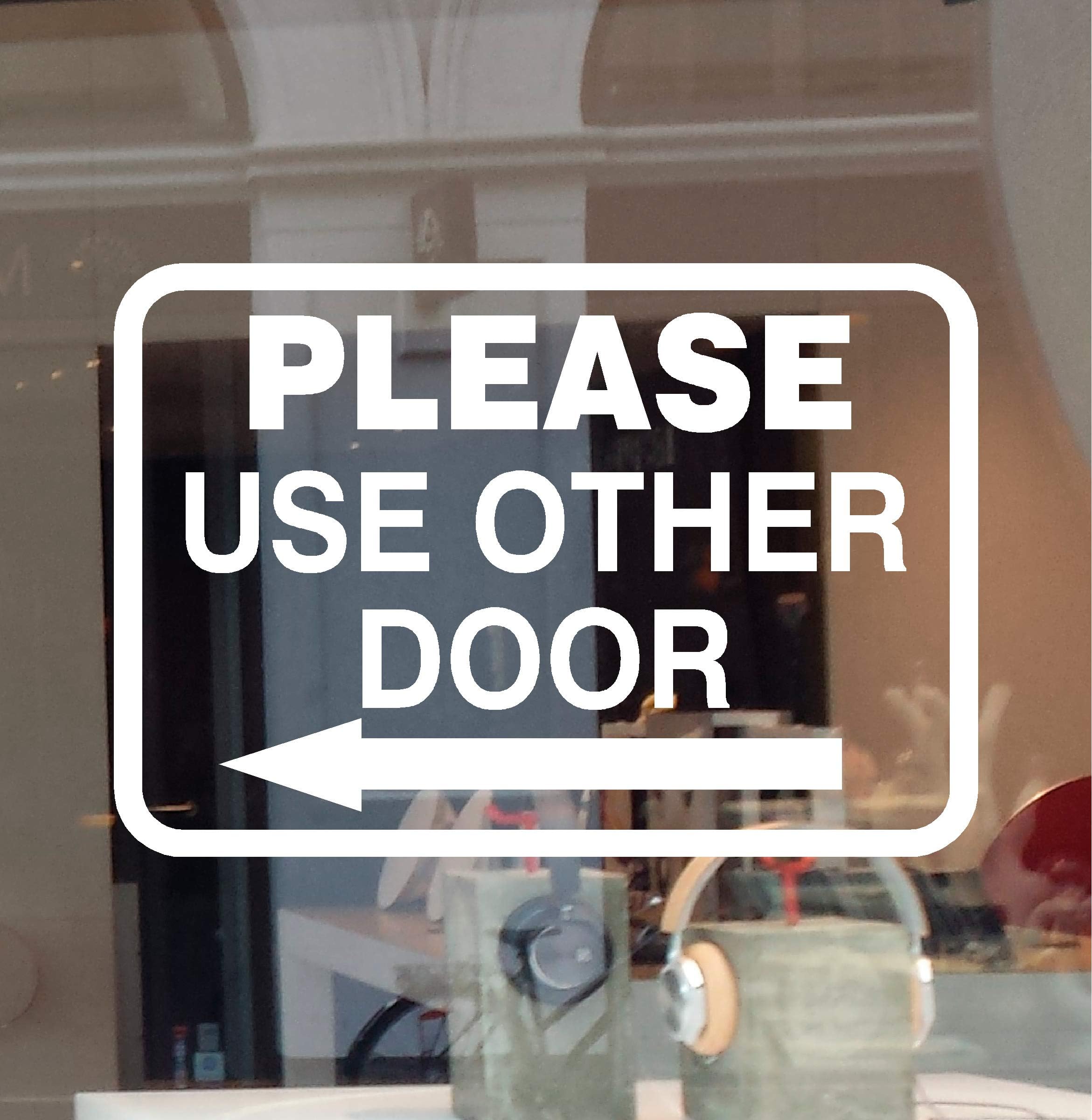 Amazon.com: Please USE Other Door Window Glass Sign Decal Vinyl Sticker ...