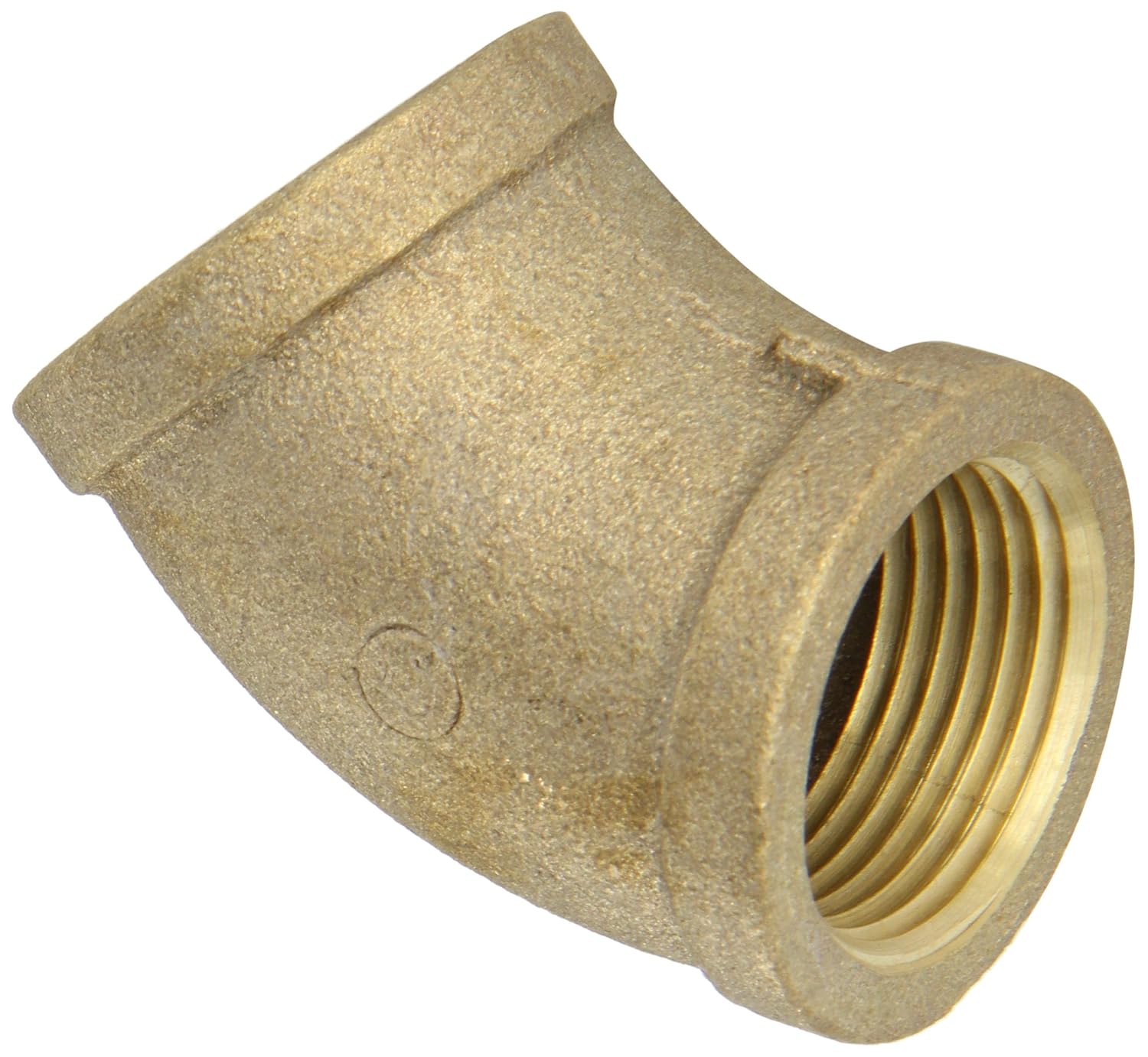Anderson Metals 38107 Red Brass Pipe Fitting, 45 Degree Elbow, 1 ...