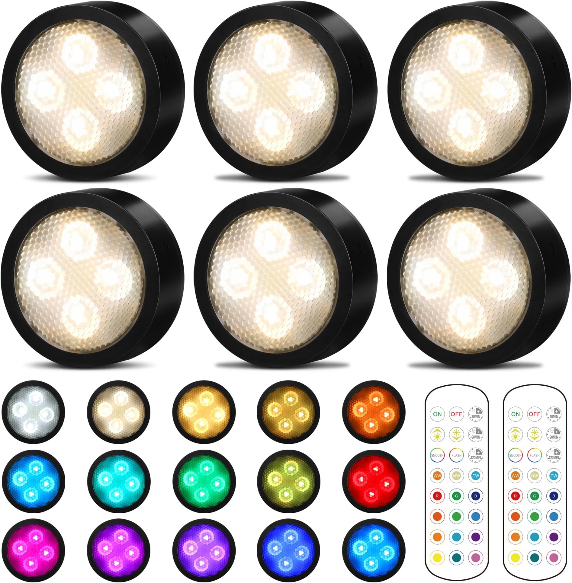 Onumii Under Cupboard Kitchen LED Lights - Battery Operated, Stick-on ...