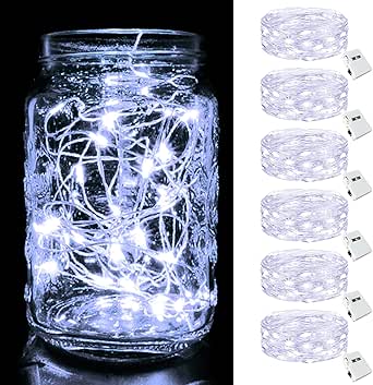 Amazon.com: btfarm 6 Pack Fairy Lights Battery Operated [3 Modes], 7ft ...
