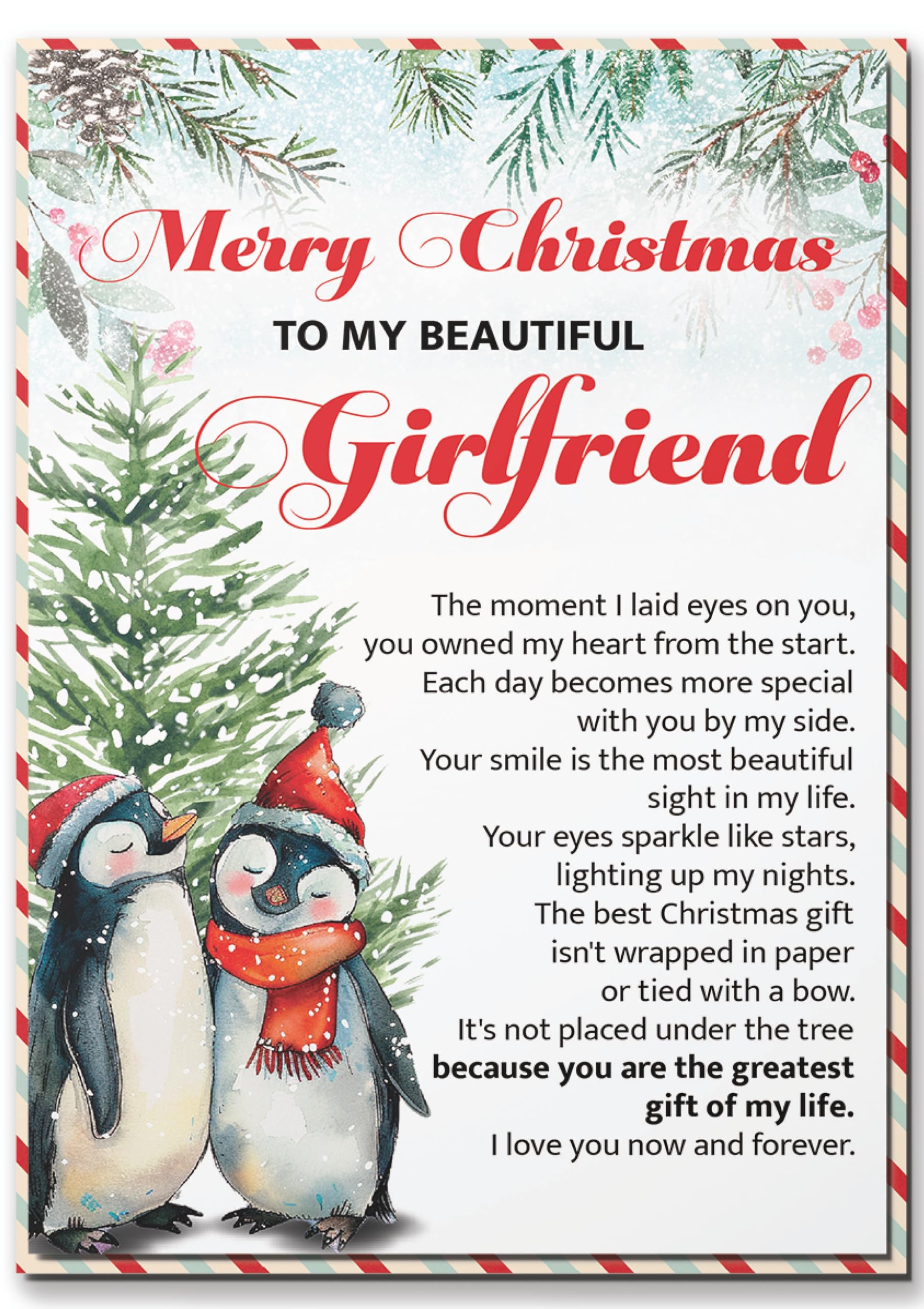 Amazon.com : BlinkWishes Christmas Card for Girlfriend, Girlfriend ...