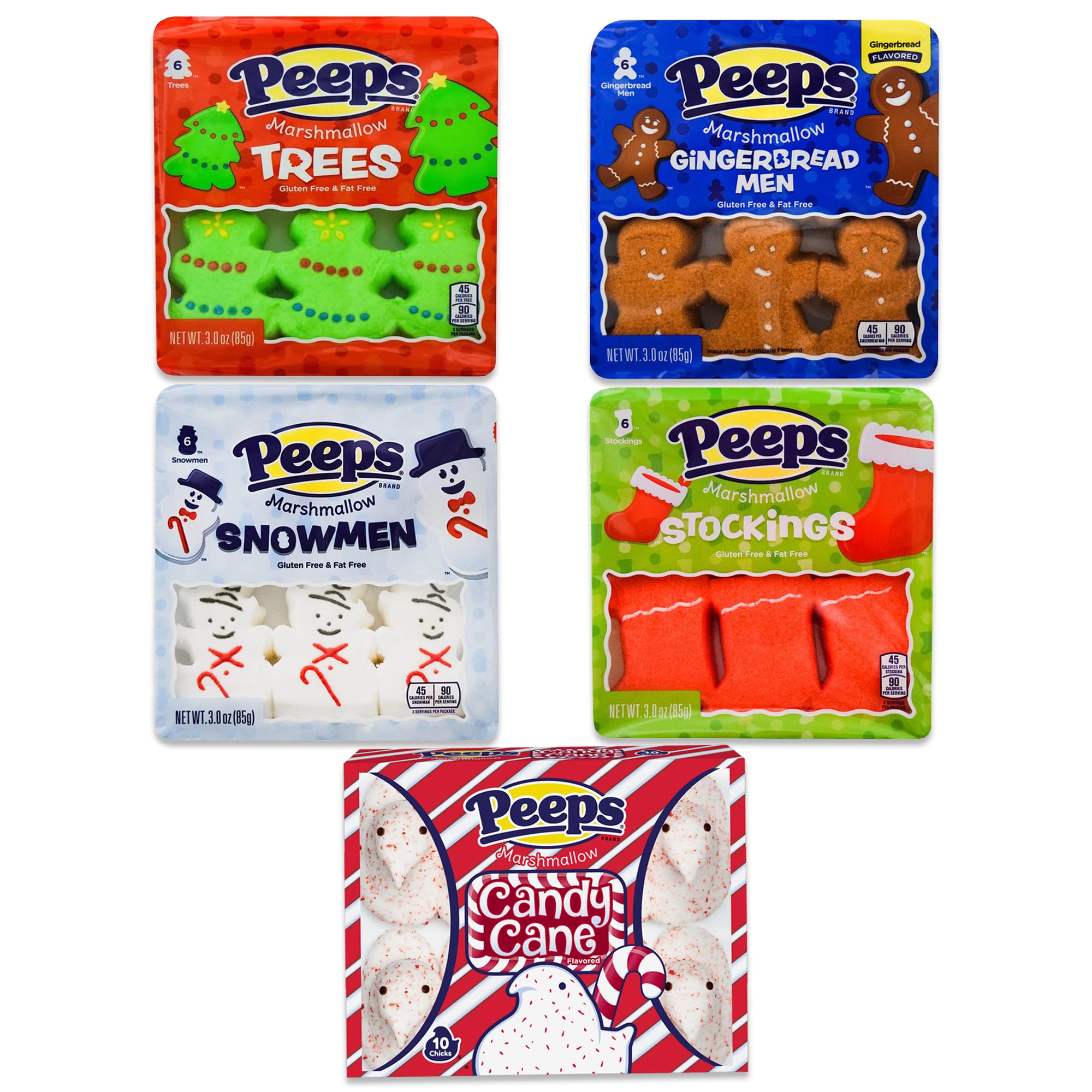 Christmas Peeps Peeps Marshmallow Christmas Trees 3 Count Tray Full