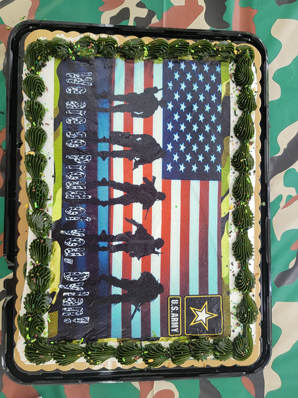 Amazon.com: US ARMY - Edible Cake Topper - 10" x 16" (1/2 sheet ...
