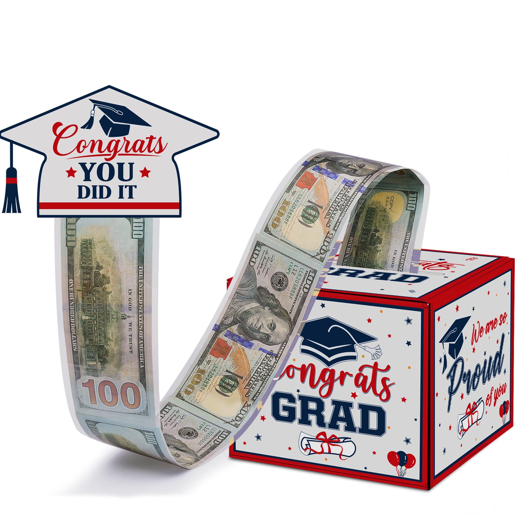 Amazon.com: Meiidoshine 2024 Graduation Money Box for Cash Gift Pull ...
