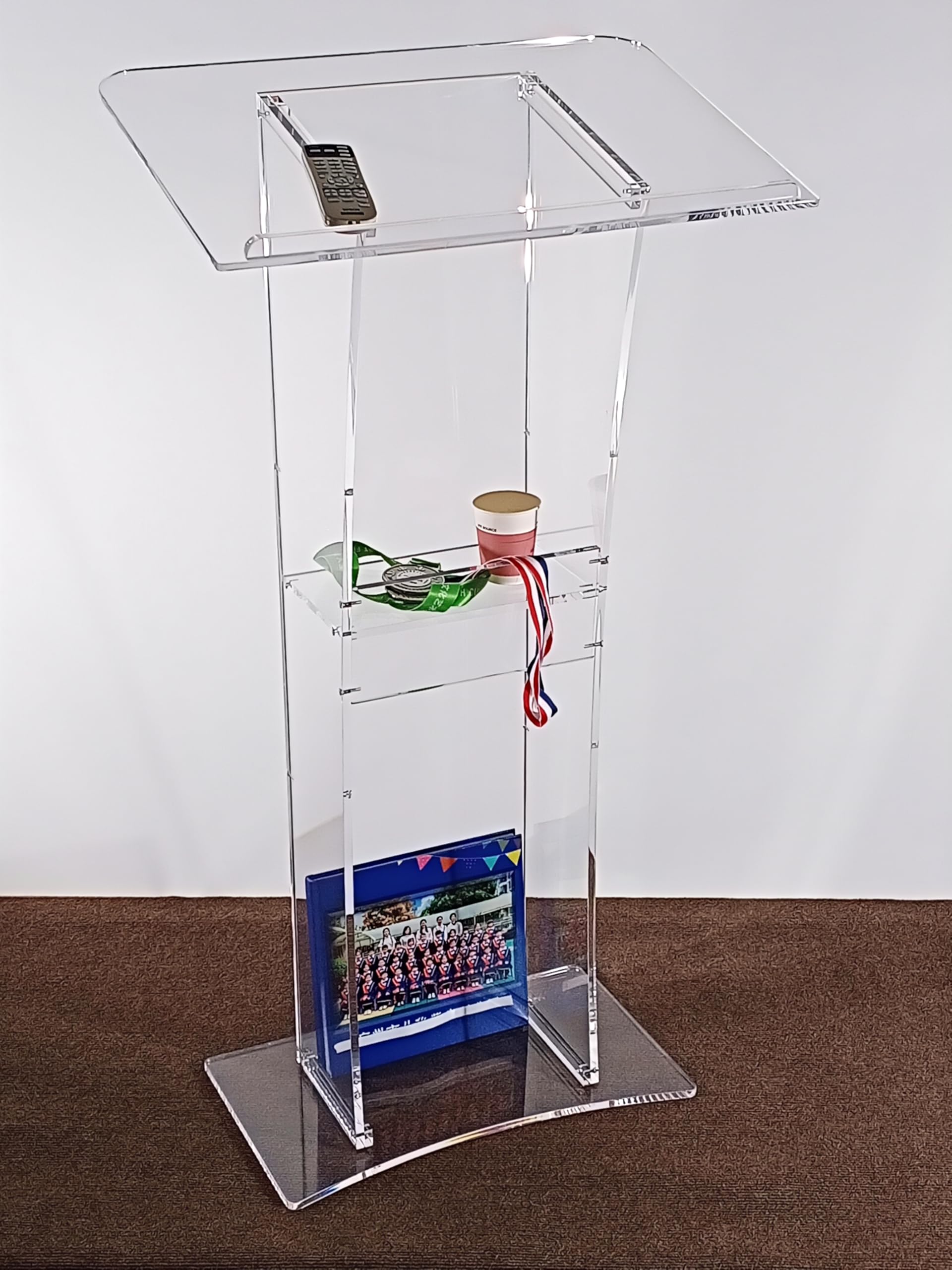 Amazon.com : EastSideHX Portable Lectern Podium Stand with Storage ...