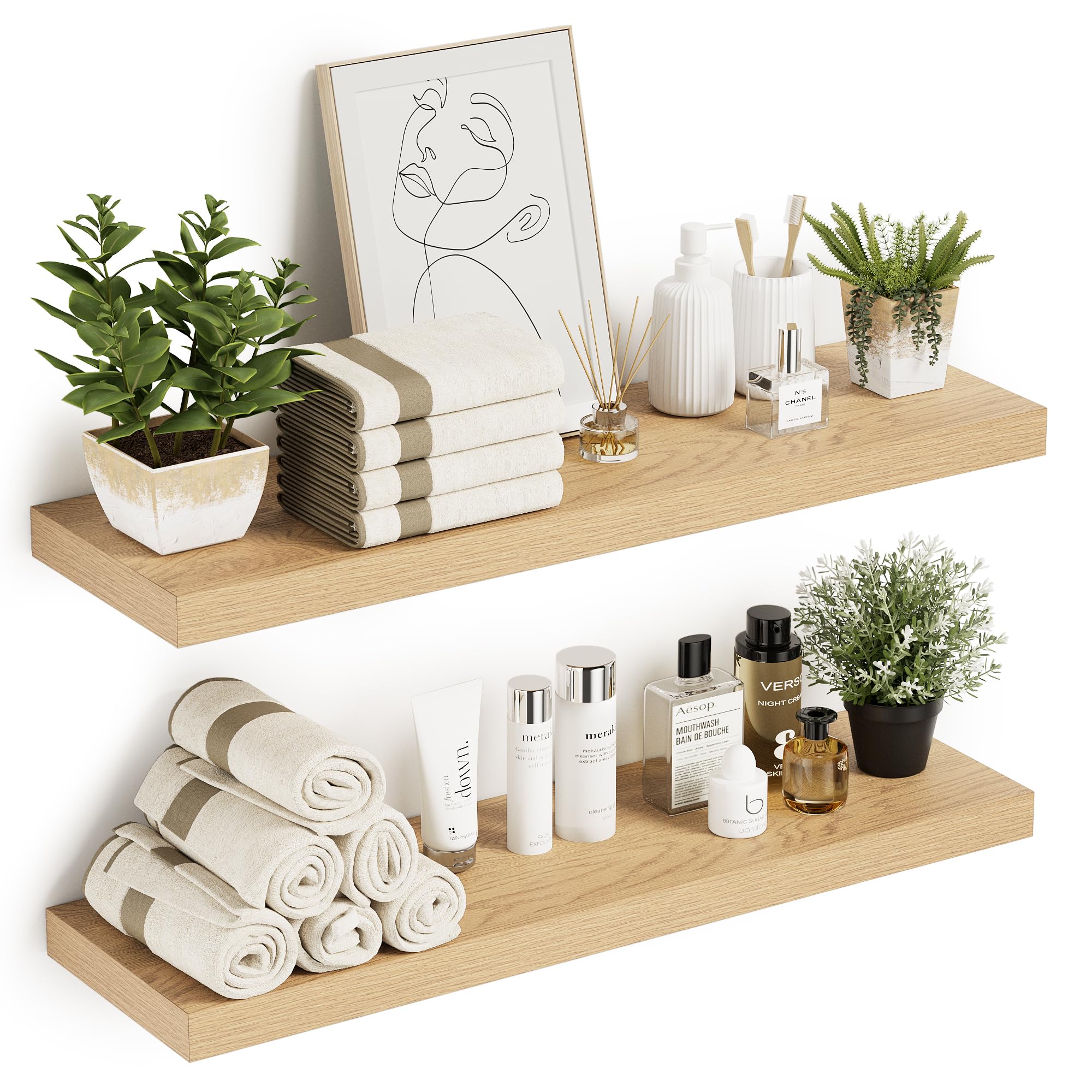 Amazon.com: Vivelove Bathroom Shelves Floating Shelves for Wall ...