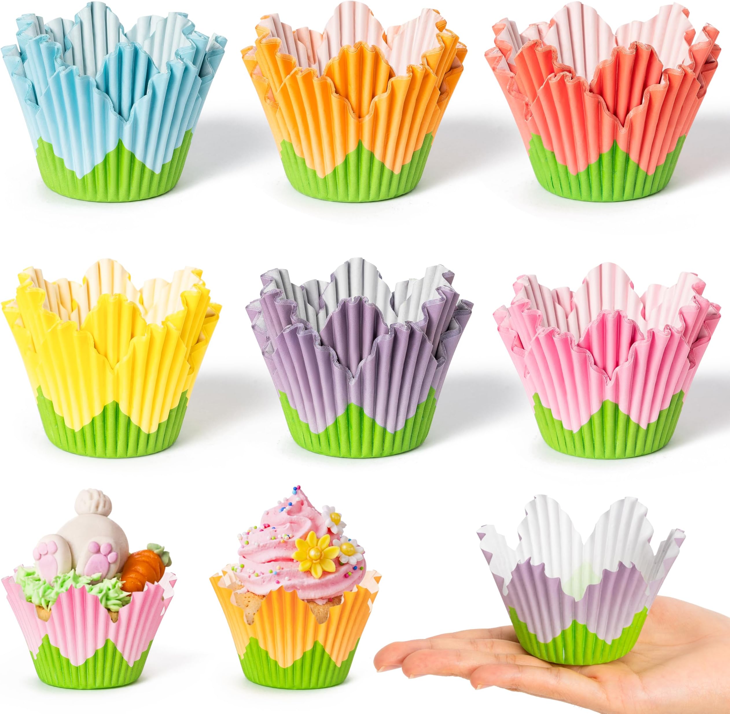 Amazon.com: Meri Meri Flower Garden Cupcake Kit (Pack of 12), Flower ...
