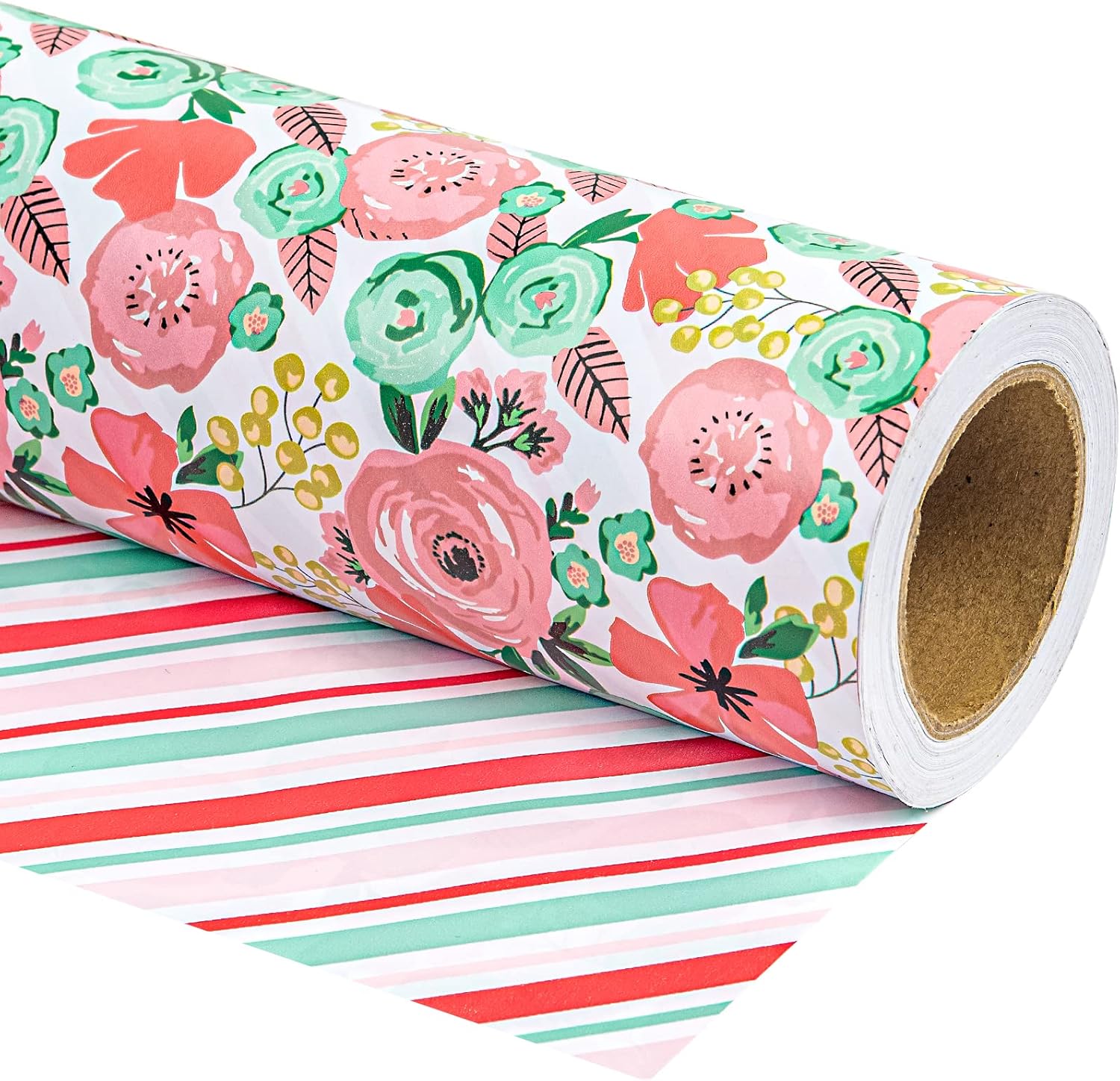 Amazon.com: WRAPAHOLIC Reversible Wrapping Paper - Mini Roll - 17 Inch ...