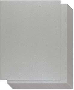 Papel metálico plateado – Paquete de 100 papel plateado brillante ...