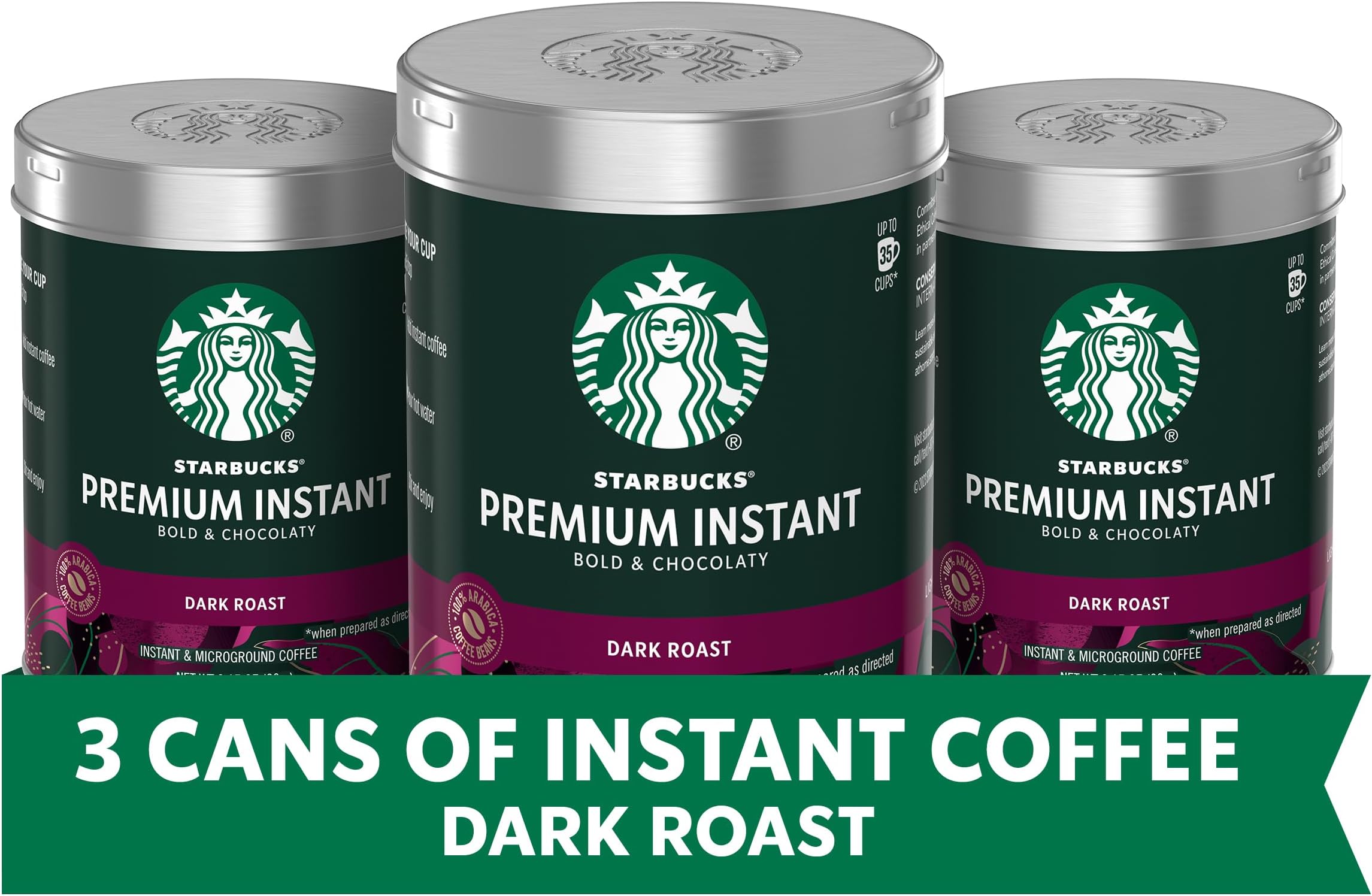 Amazon.com : Starbucks Premium Instant Coffee, Dark Roast, 100% Arabica ...