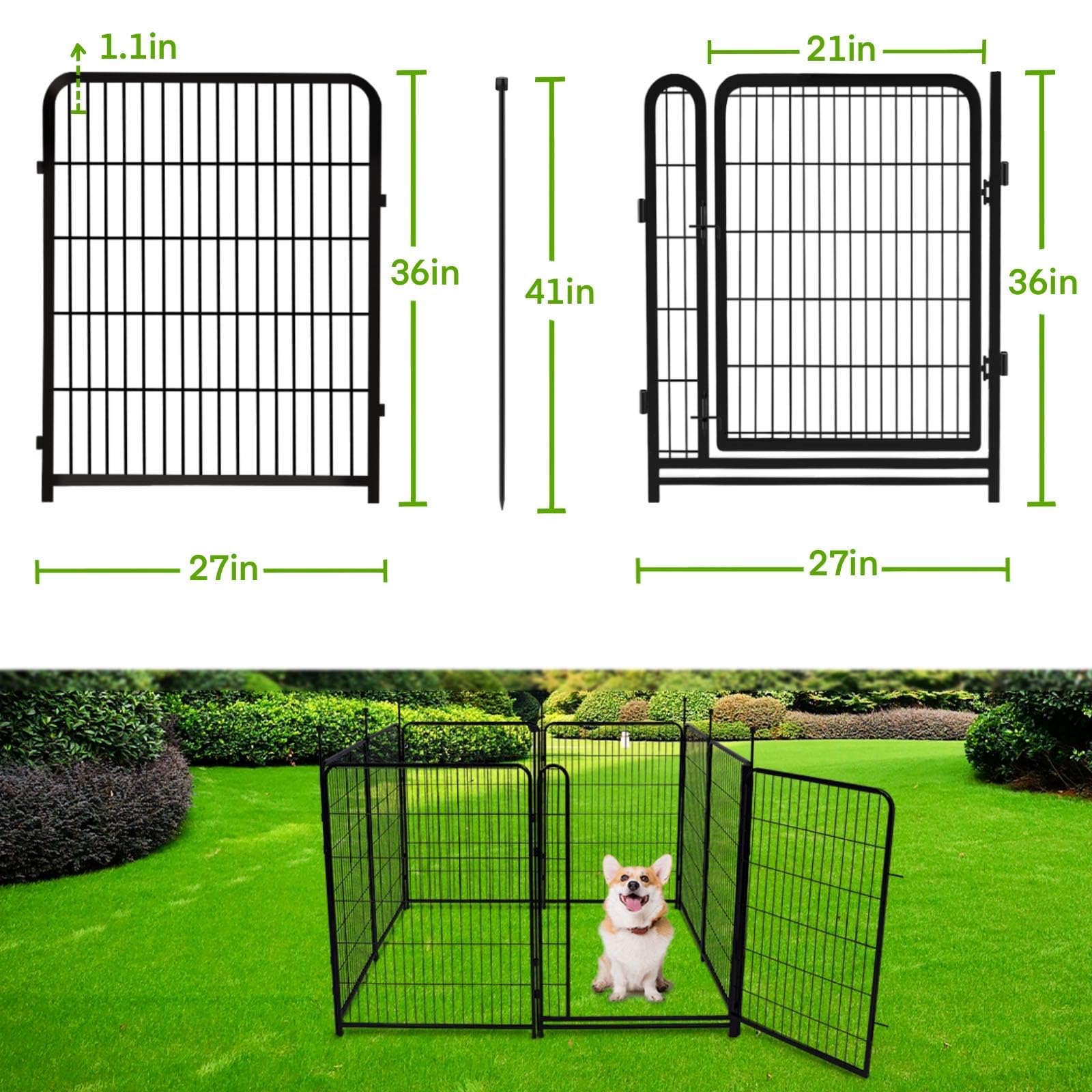 Snapklik.com : Getlay Garden Fencing 36 Inch High, 14 Panels Total 31 ...
