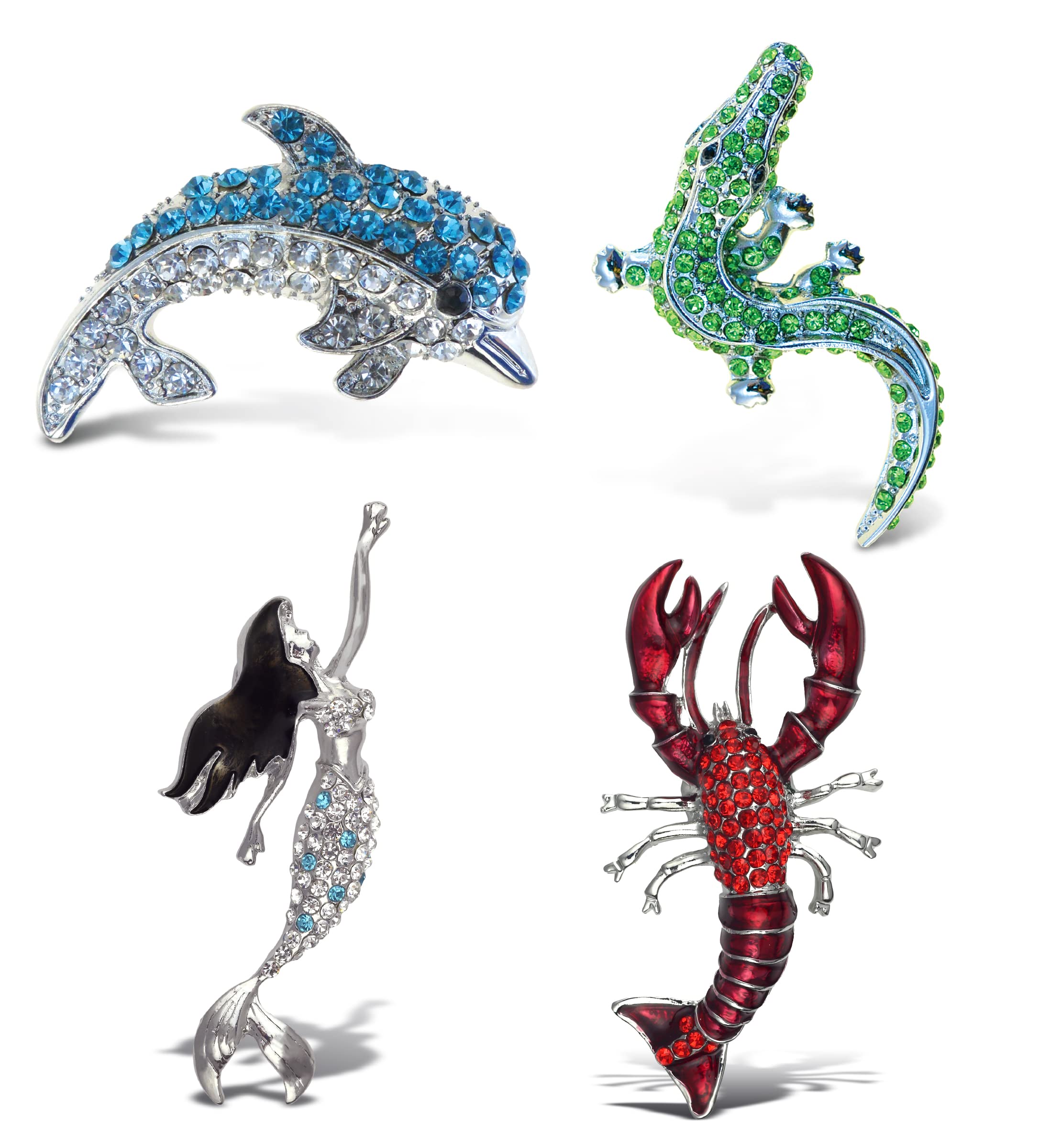 Amazon.com: Aqua79 Beach Sparkling Refrigerator Magnet Set – Silver ...