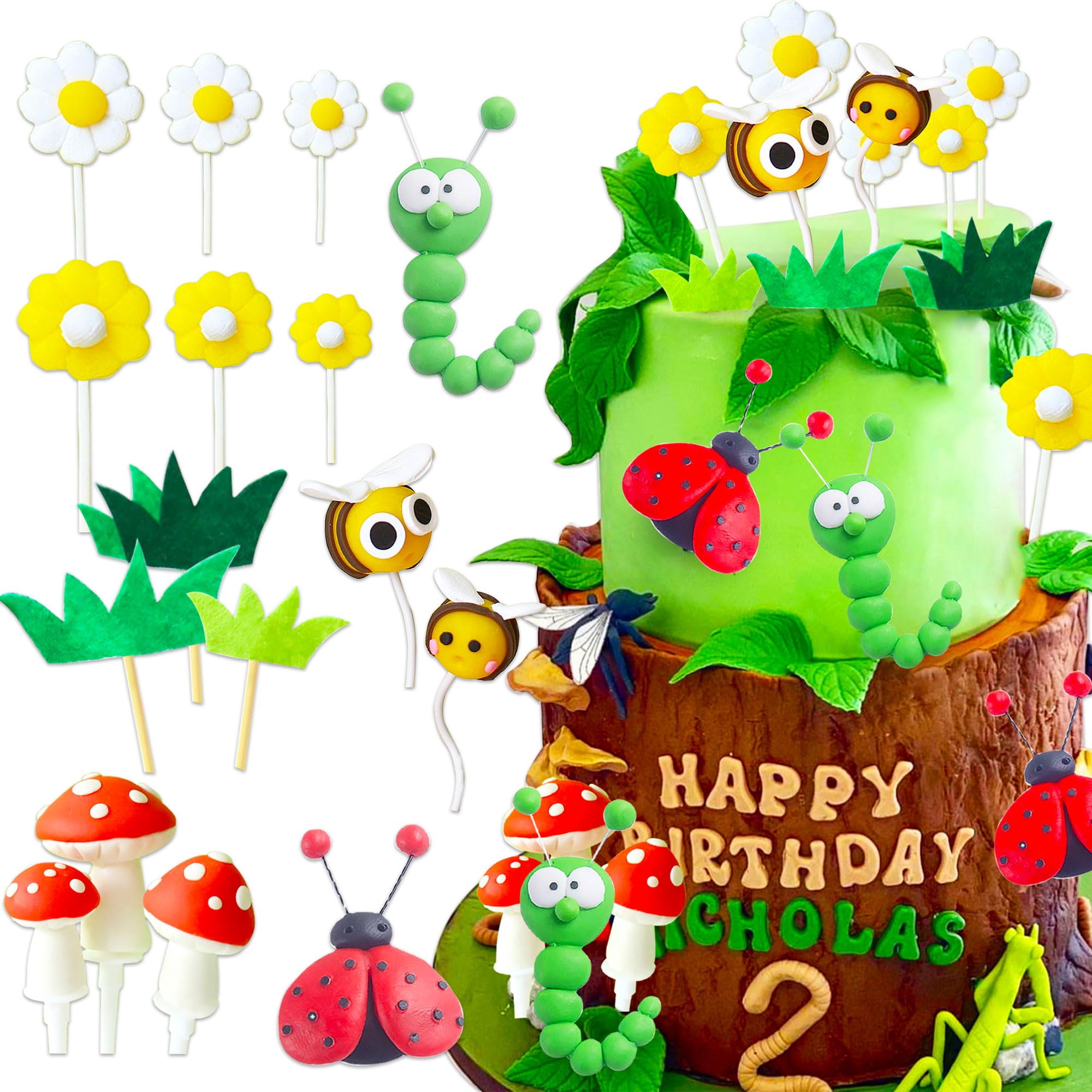 Amazon.com: 18 PCS Bug Birthday Party Decorations Insects Party ...