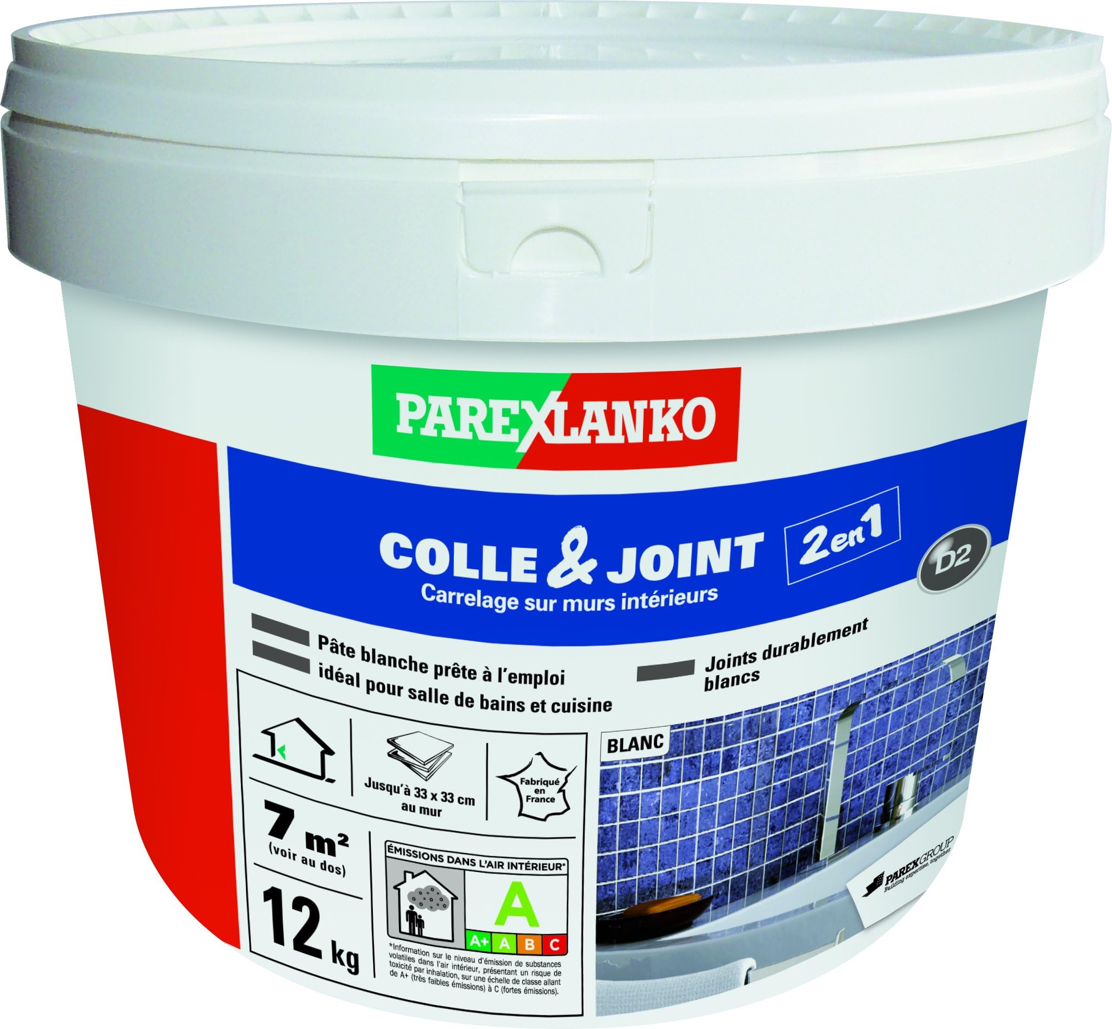 Parexlanko - Colle carrelage et joint en pâte - Colle & Joint 2 en 1 ...