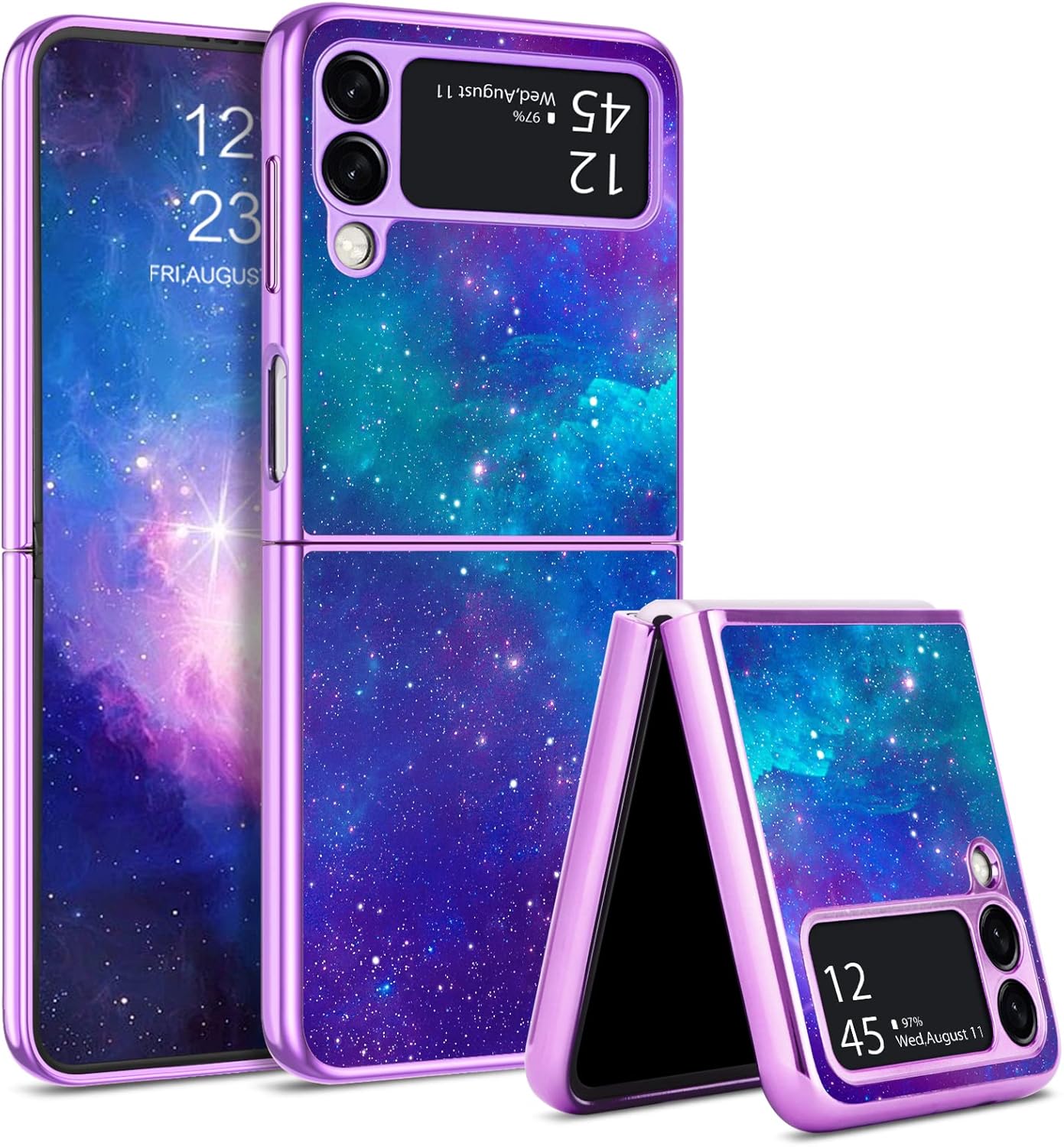 DUEDUE Samsung Galaxy Z Flip 3 Hülle Glitzer, Samsung Galaxy Z Flip 3 ...