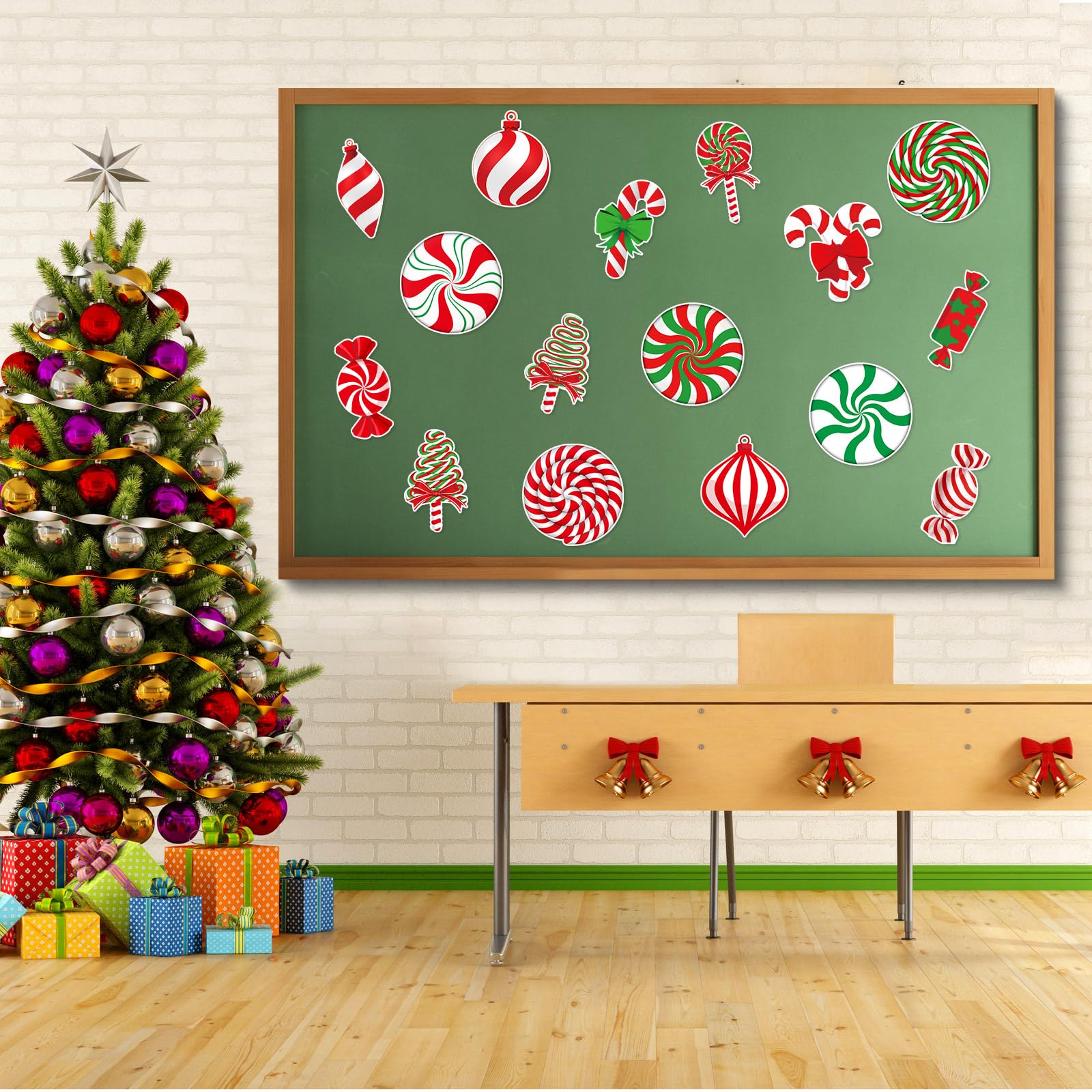Snapklik.com : 80 Pcs Christmas Candy Decorations Candy Bulletin Board ...