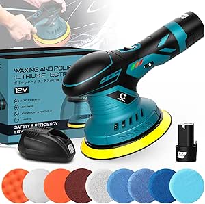 Car Scratch Remover Furniture Buffing Cordless Buffer Polisher, 6 Inch ...