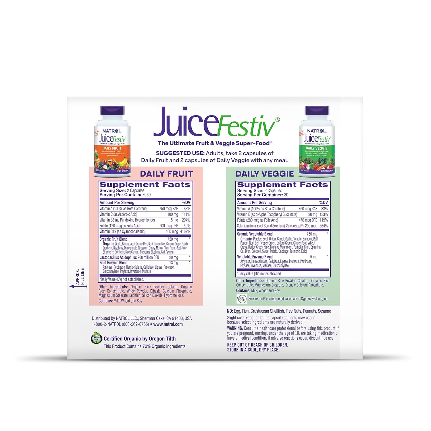 Natrol JuiceFestiv: O Super-Alimento de Frutas e Vegetais para Nutrição ...