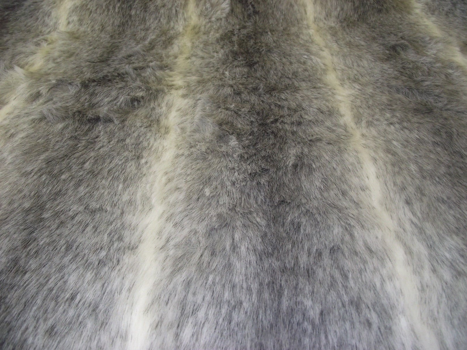 Luxury Animal Faux Fur Fabric Material Grey Ombre, 1Mtr - 150cmx100cm ...