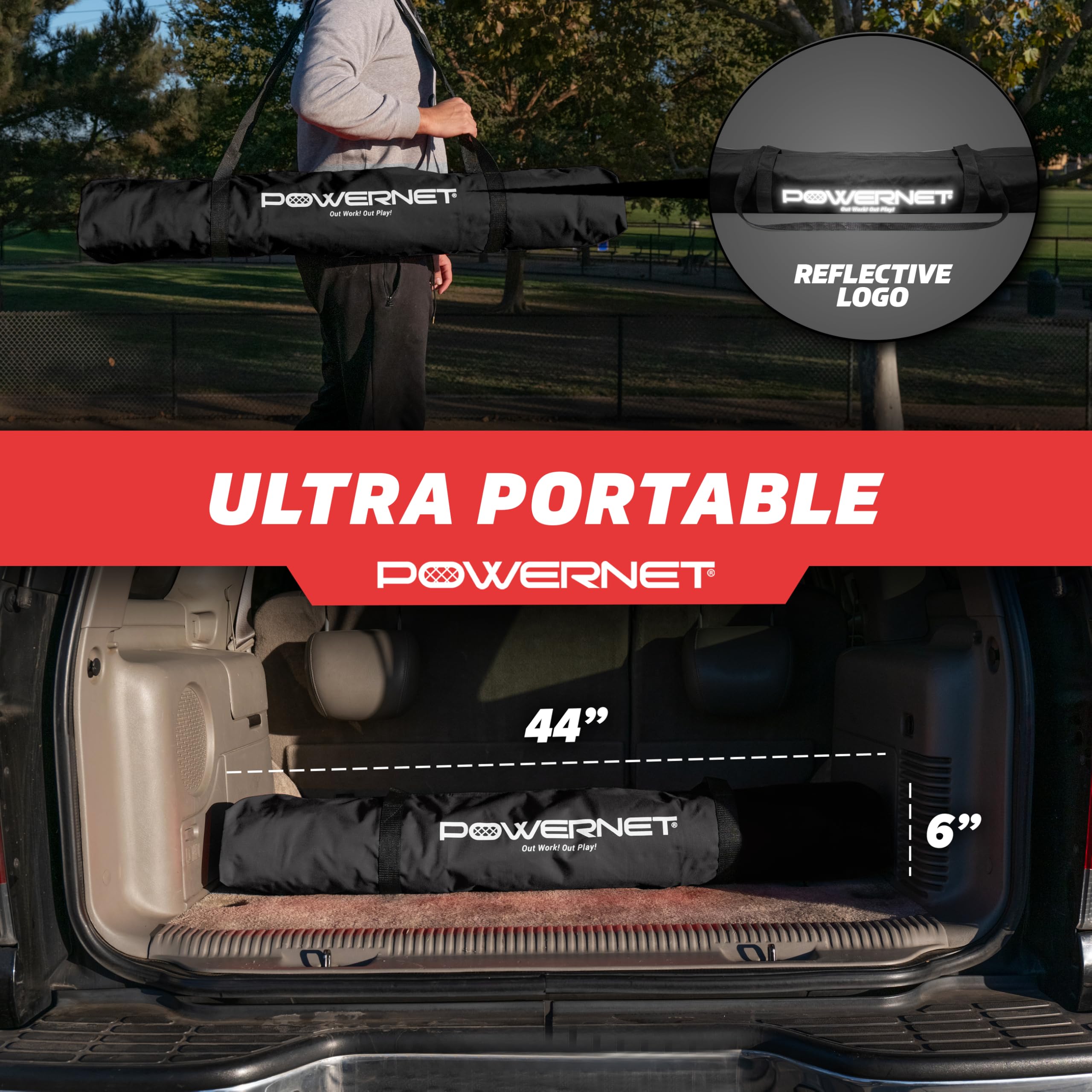 Snapklik.com : PowerNet 8x8 FT Baseball Net, Portable Outdoor Softball ...