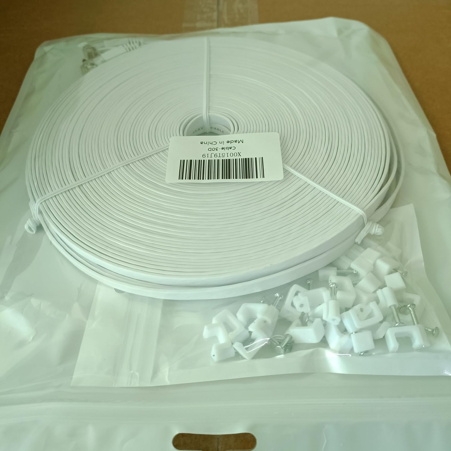 Cable Ethernet 30m, Cat 6 Cable RJ45 30m Blanc Câble Réseau Long Cable ...