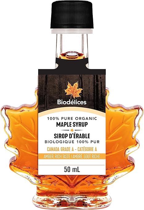 Biodélices - Pure Organic Maple Syrup 50ml - Grade A - Amber, Rich ...