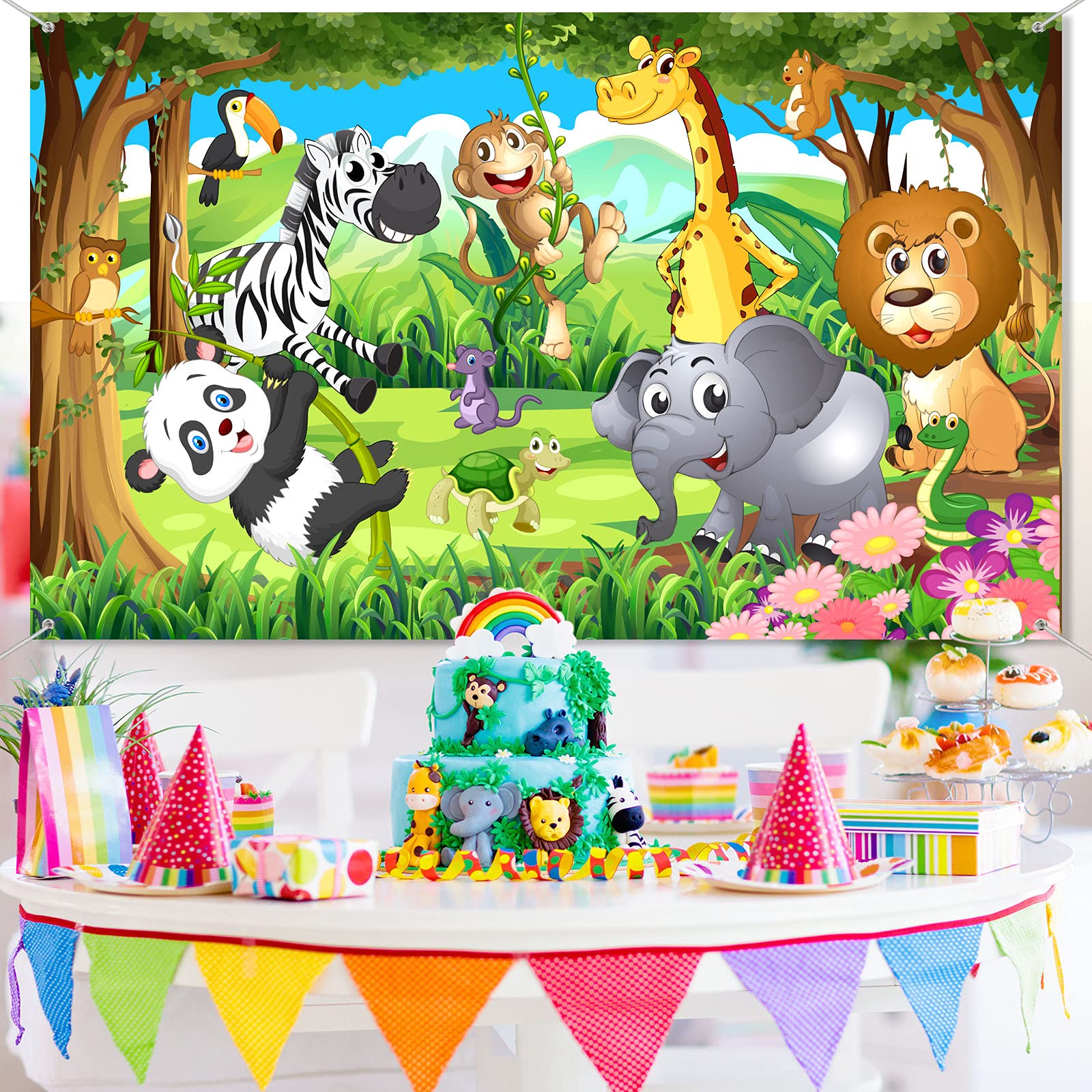 Safari Animals Decorations Jungle Wild Animals Backdrop Baby Party safari-animals-decorations-jungle-wild-animals-backdrop-baby-party