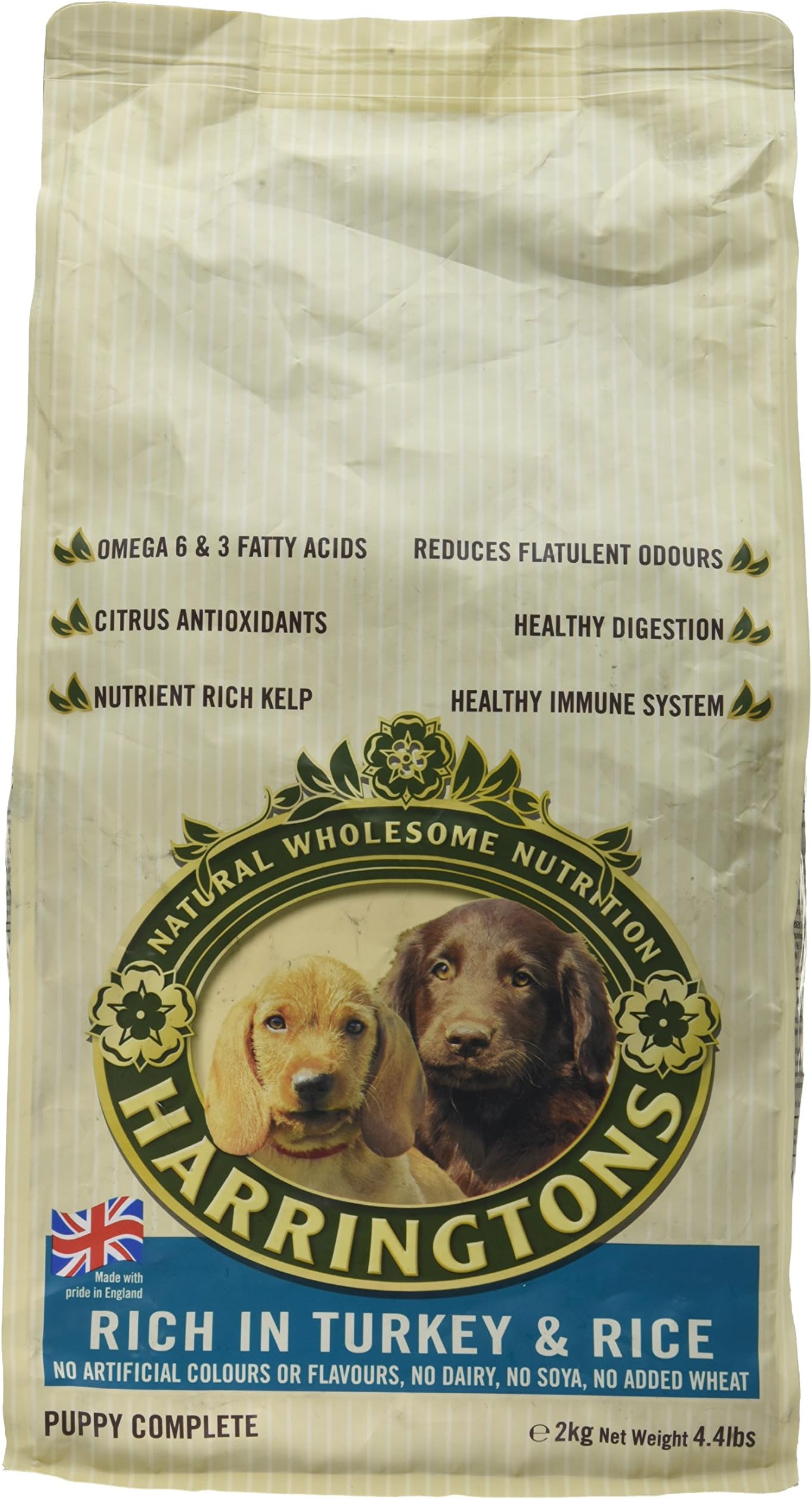 Harringtons Complete Dry Puppy Food Rich in Turkey and Rice, 2kg ...