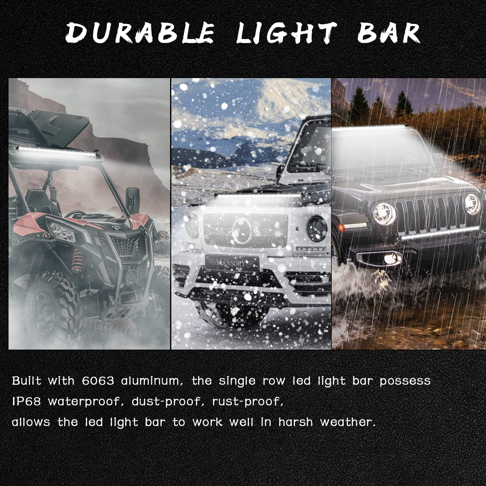 20 Inch Single Row LED Light Bar, CAMIY 90W Super Slim LED Light Bar ...