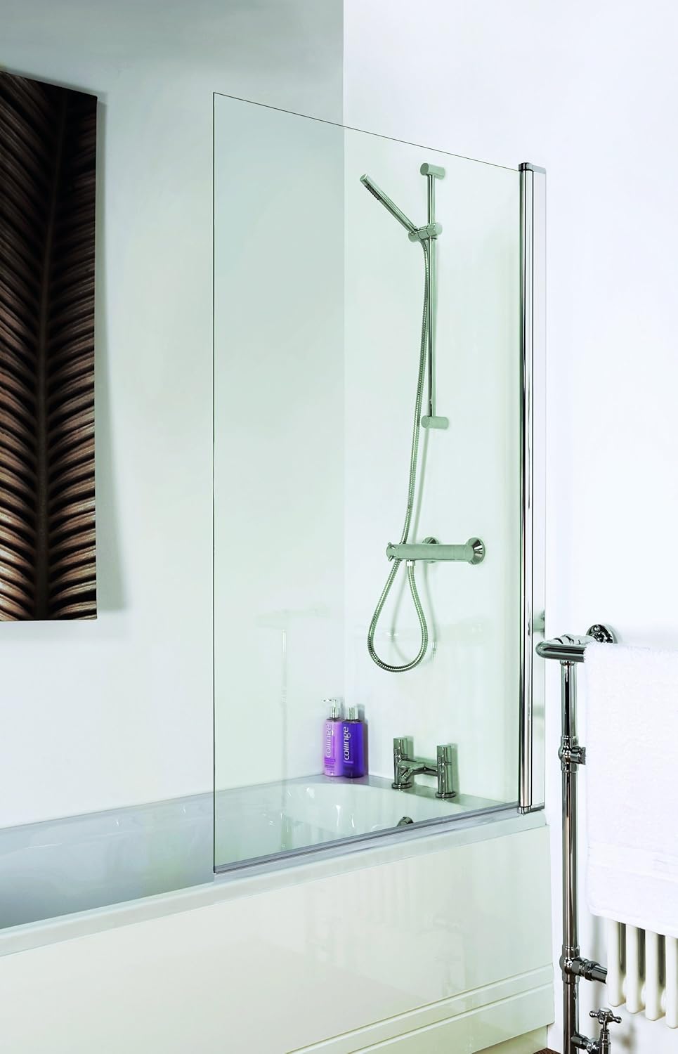 Amazon.com: Trueshopping Bathroom Square Safety Glass Hinged Shower ...