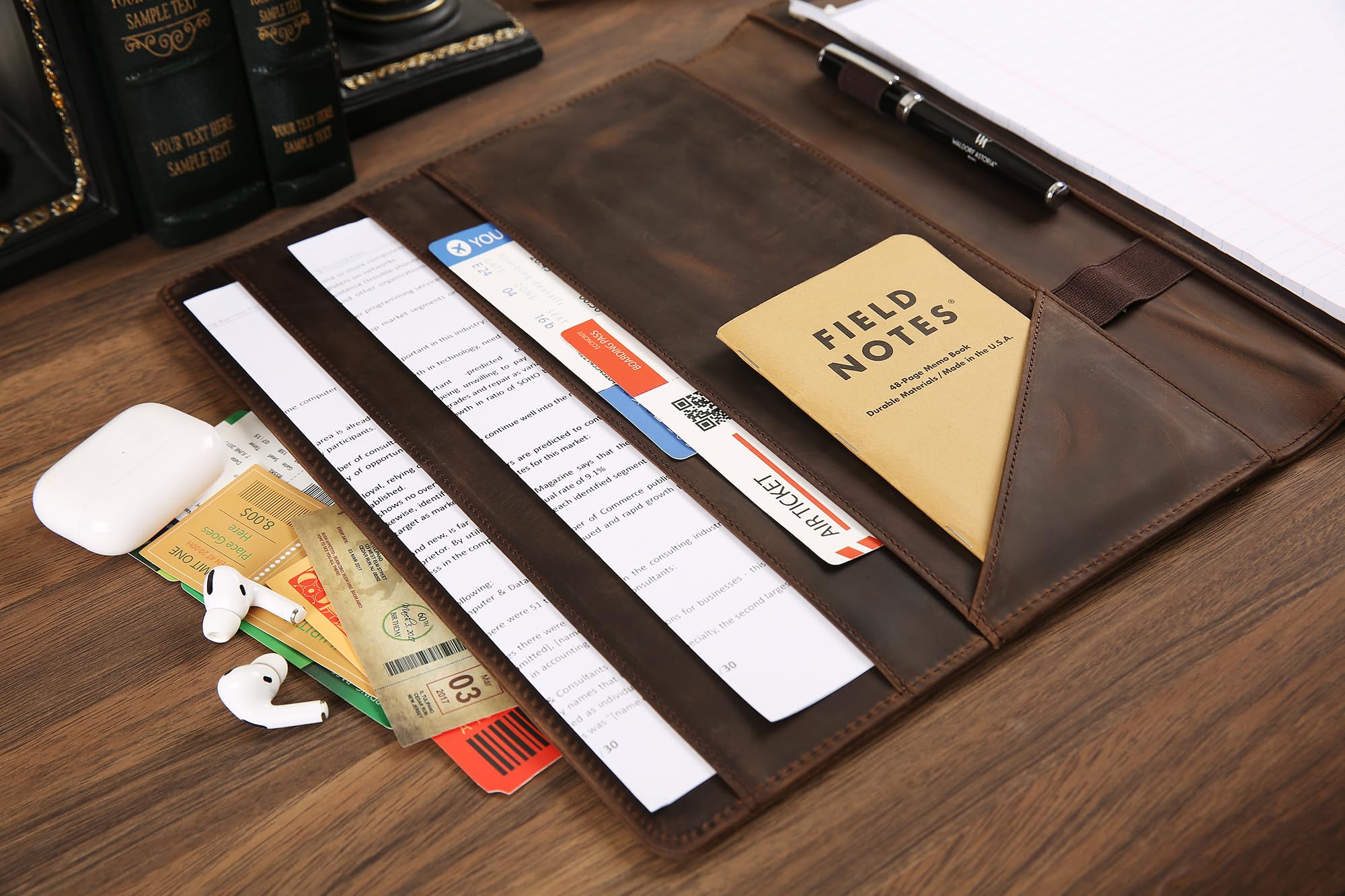 Personalized Leather Legal Pad Holder