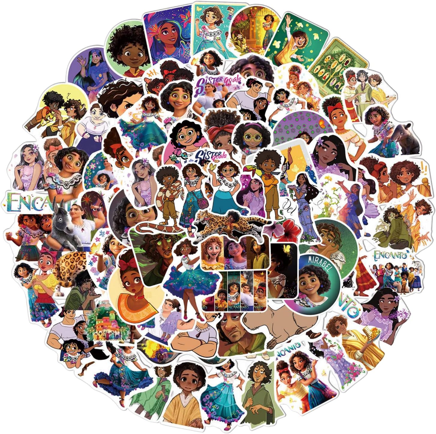 HNTR Encanto Stickers – 100 Sticker Super Vinyl Sticker Pack, Fun and ...