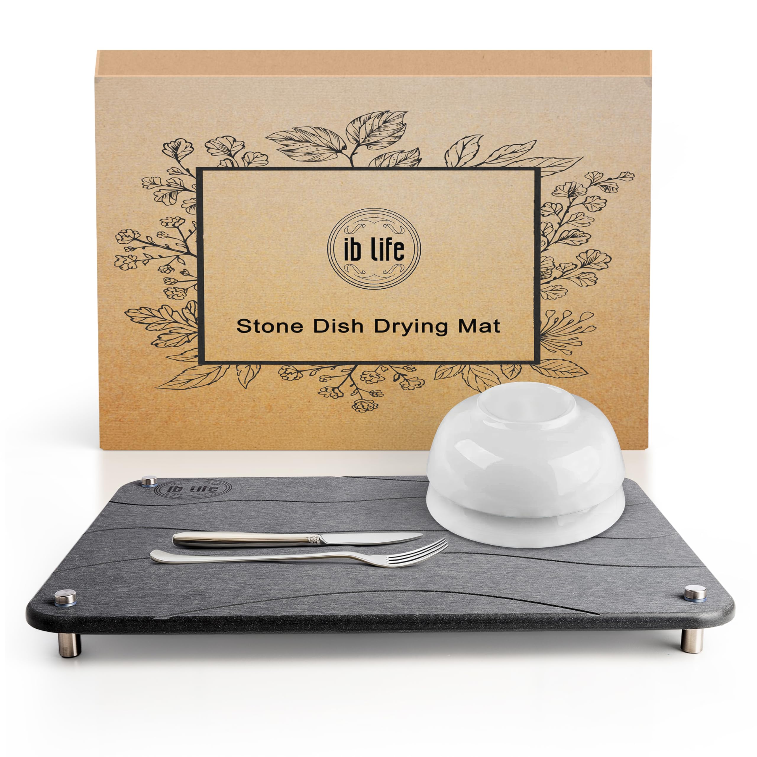 Amazon.com: Stone drying mat for kitchen counter , Stone dish drying ...