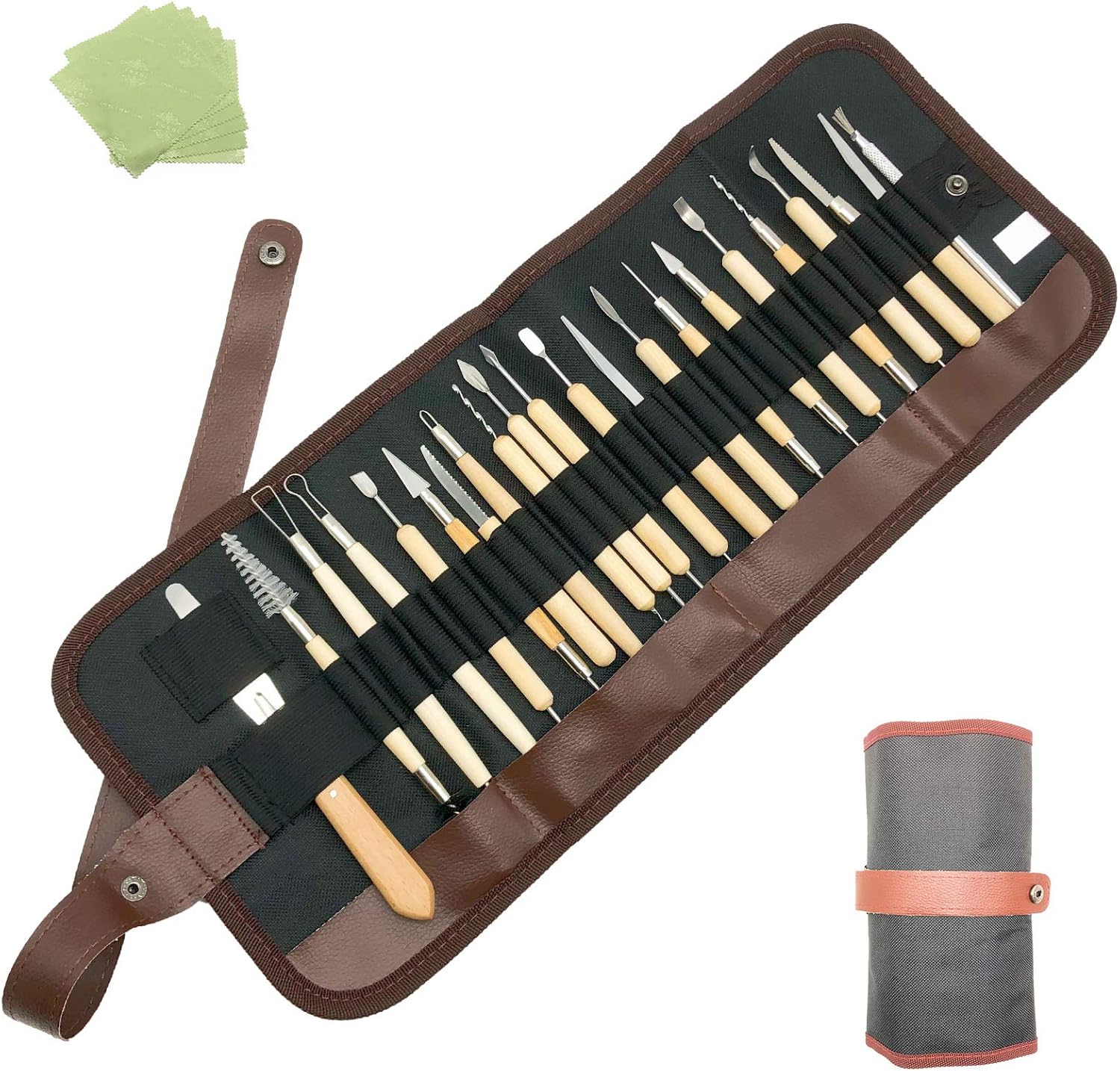 AIVORIUY Outil de Poterie 28pcs Outils de Sculpture de Poterie en ...