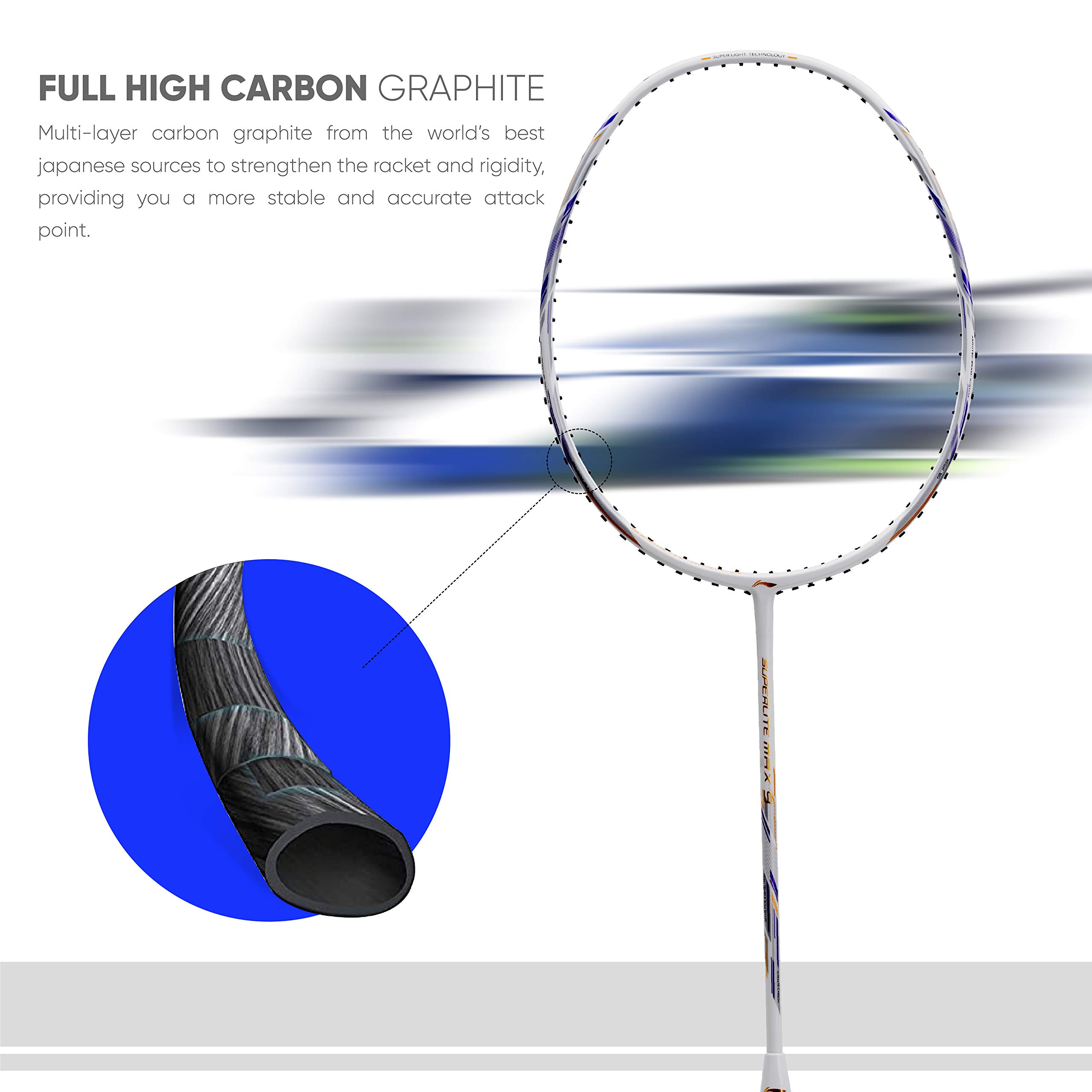 Snapklik.com : Li-Ning G-Force Superlite Max 9 Carbon Fibre Unstrung ...