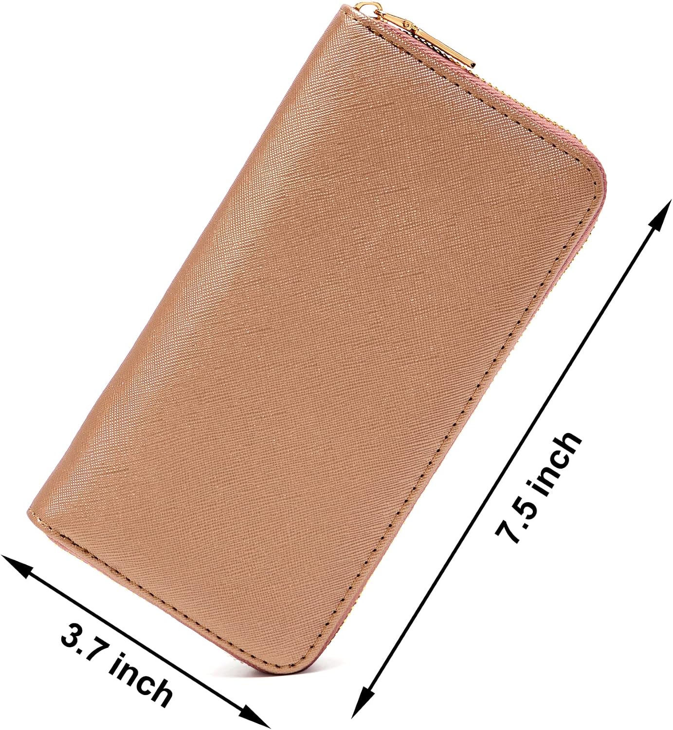 Soperwillton Womens Walllet RFID Blocking PU Leather Zip Around Large ...