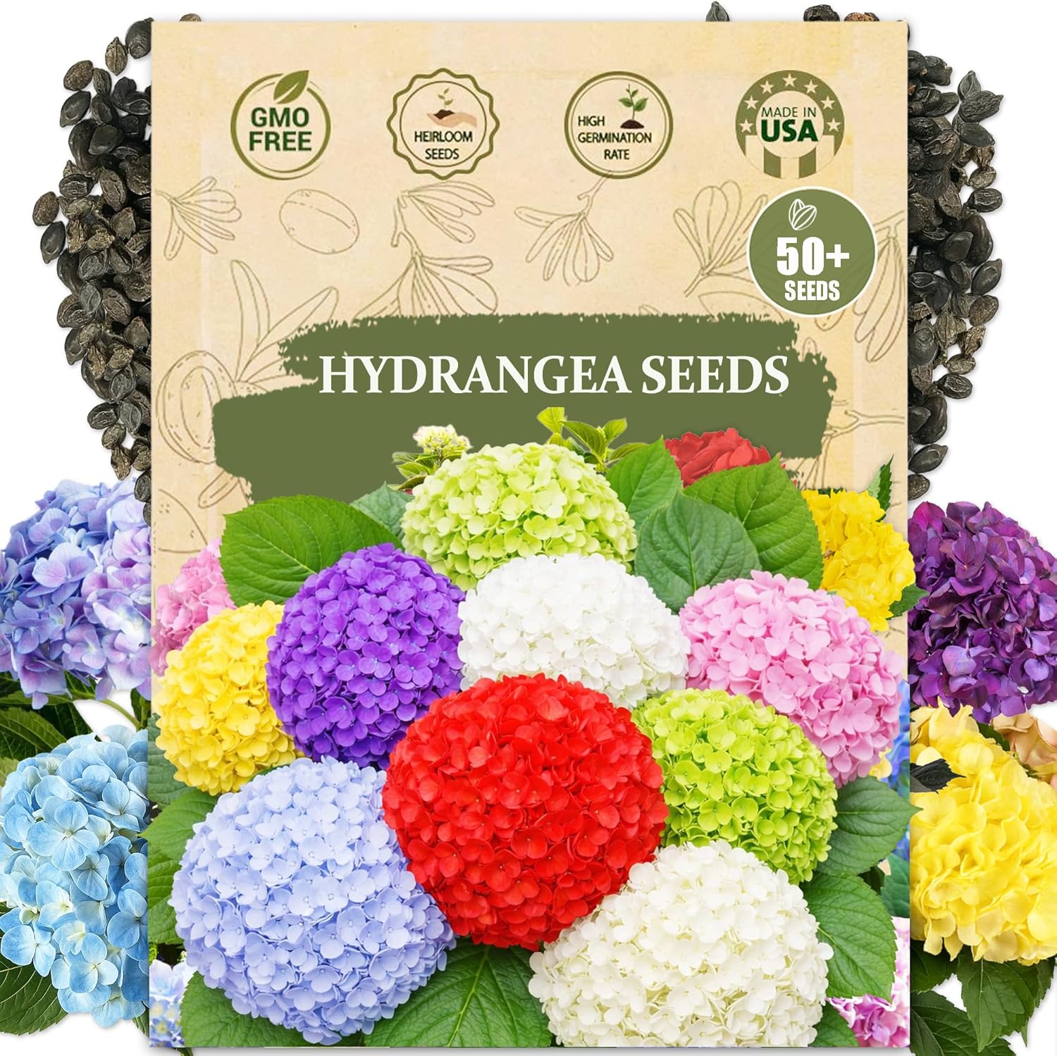 Amazon.com : Hydrangea Seeds for Planting - 50 Heirloom Classic Flower ...
